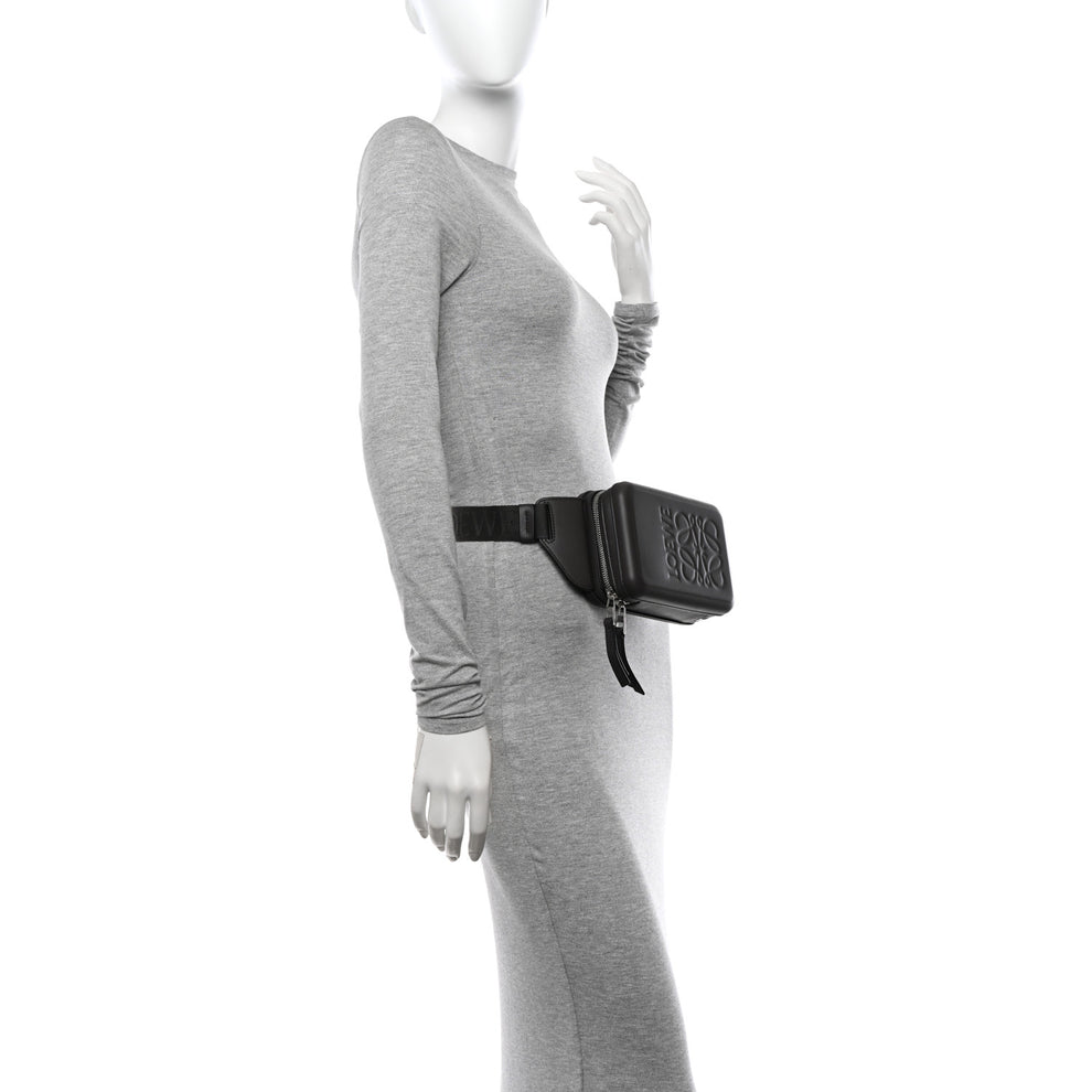 Loewe Calfskin Molded Sling Crossbody Bag Dark Grey 1528876 – FASHIONPHILE