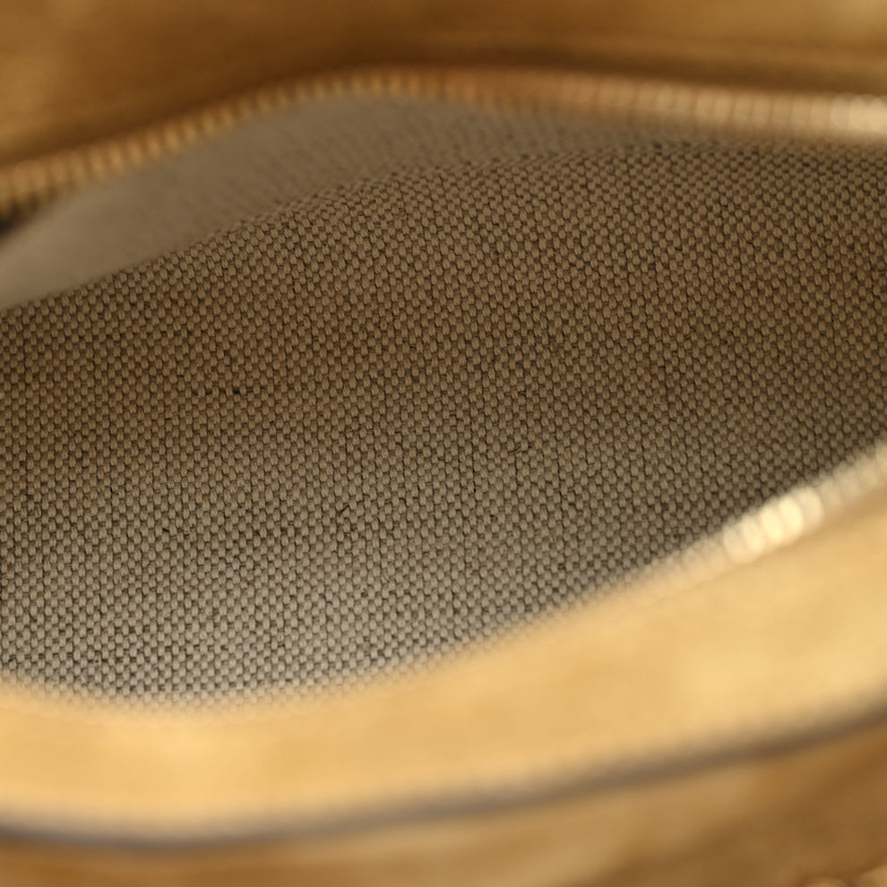 Chloe Suede Charms Hobo Bag Gold Khaki 1782752 – FASHIONPHILE