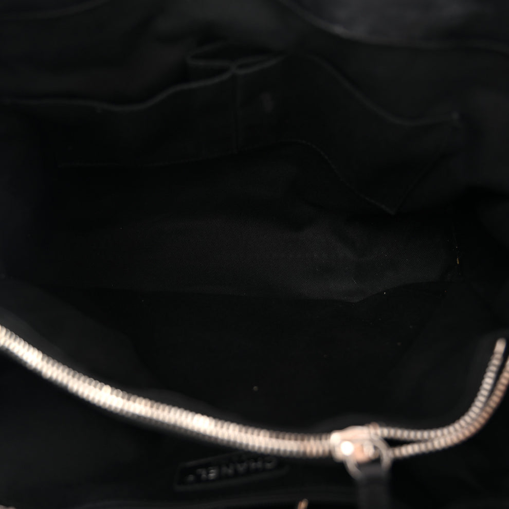 Chanel Calfskin Perforated Up In The Air Tote Black 1793653 – FASHIONPHILE