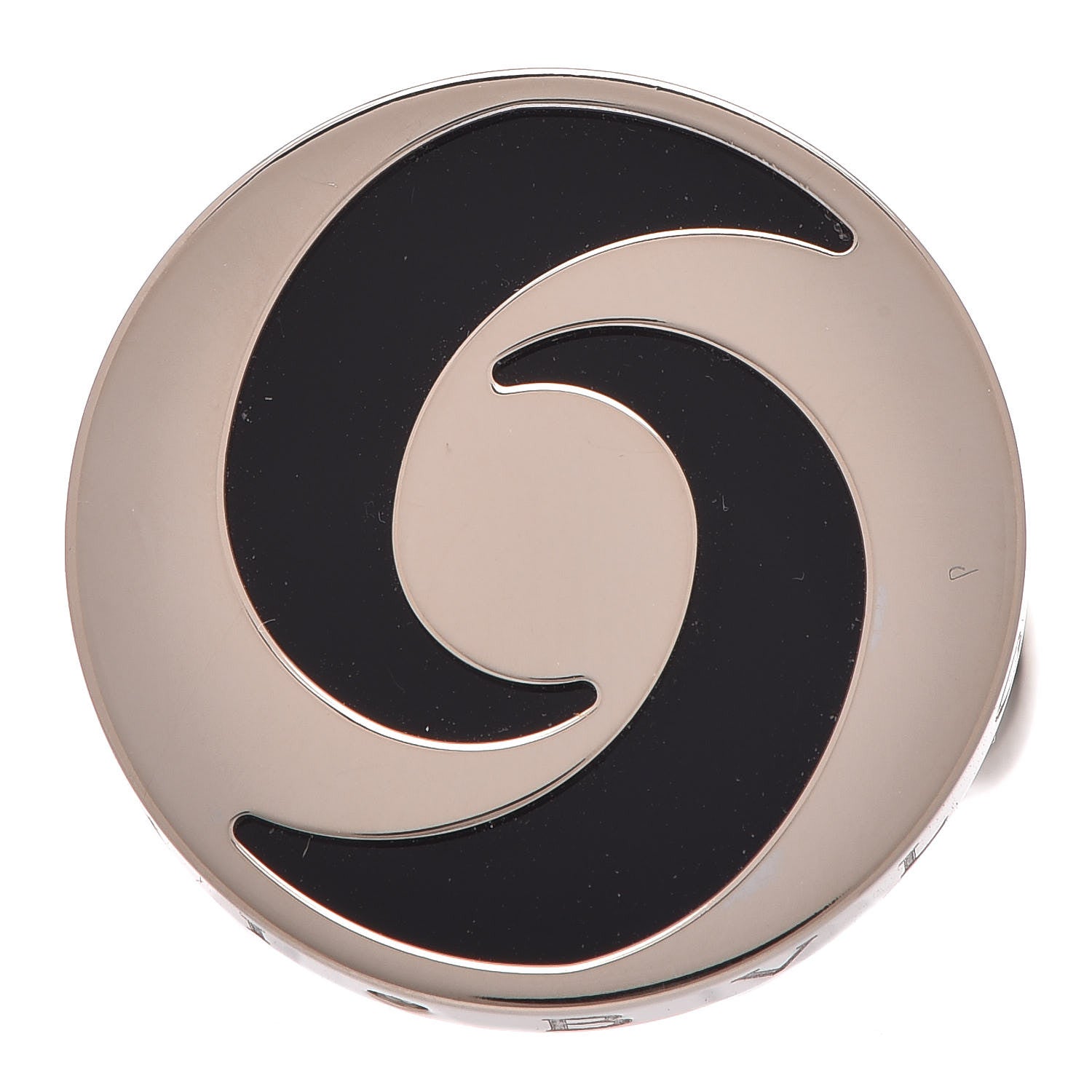 Bulgari Stainless Steel 18K White Gold Black Onyx Optical Illusion Ring ...