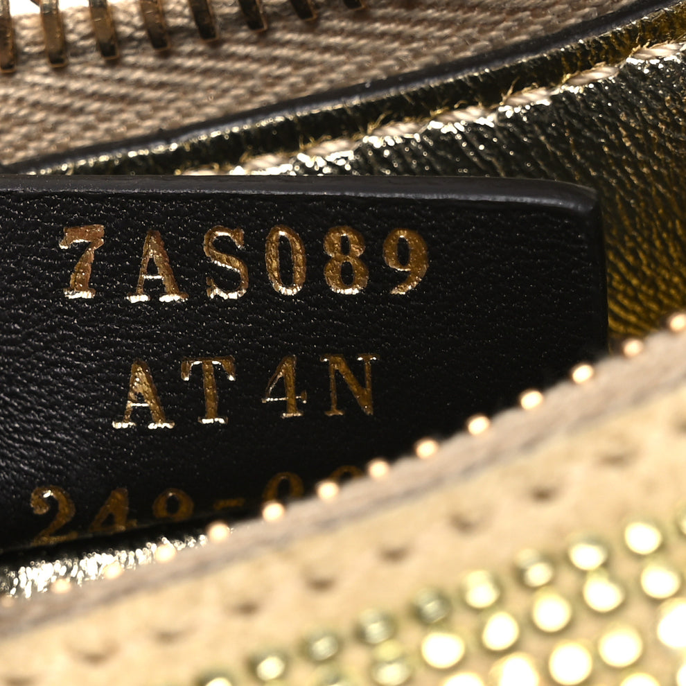 Fendi Crystal Vitello Laminato Suede FF Nano Fendigraphy Hobo Bag ...