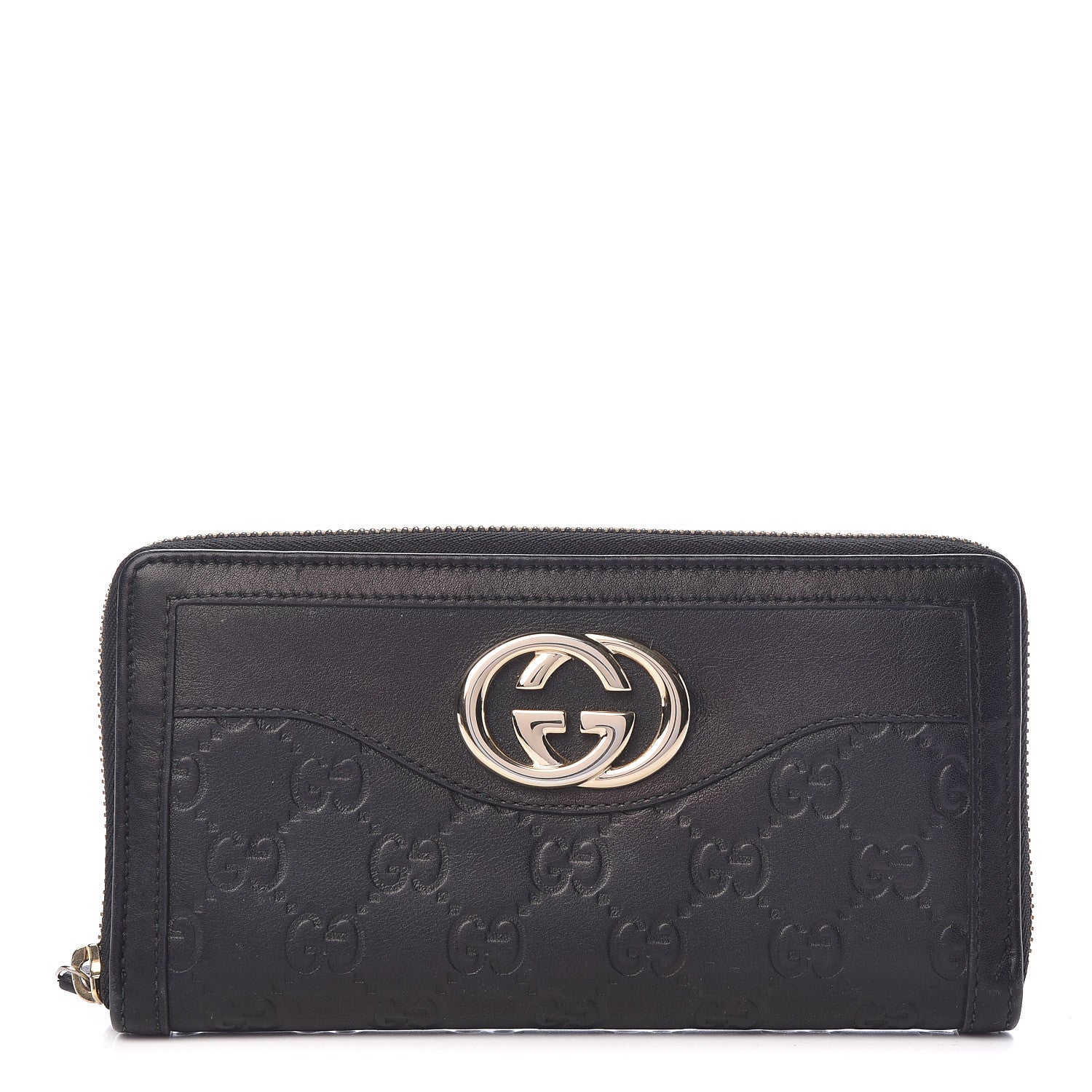 Gucci Guccissima Sukey Zip Around Wallet Black 465160 – FASHIONPHILE