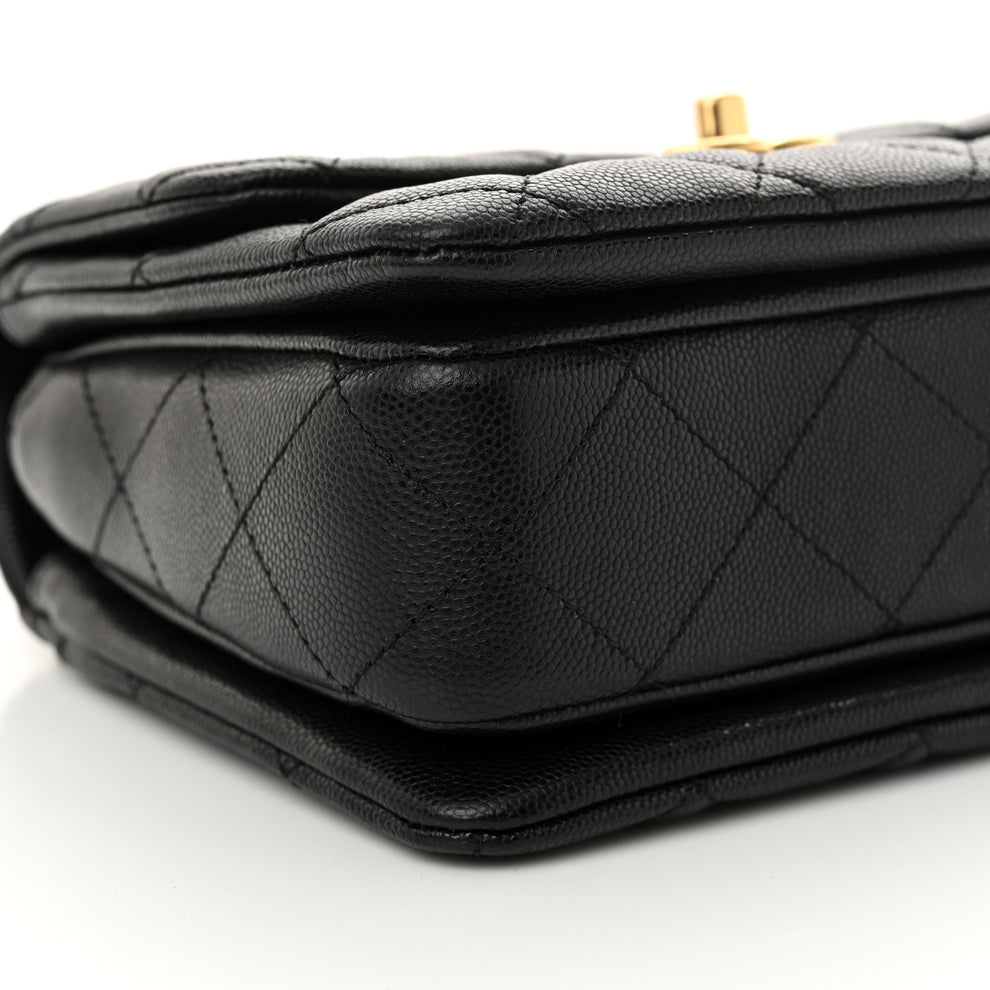Chanel Caviar Quilted Mini Coco First Flap Black 1713398 – FASHIONPHILE