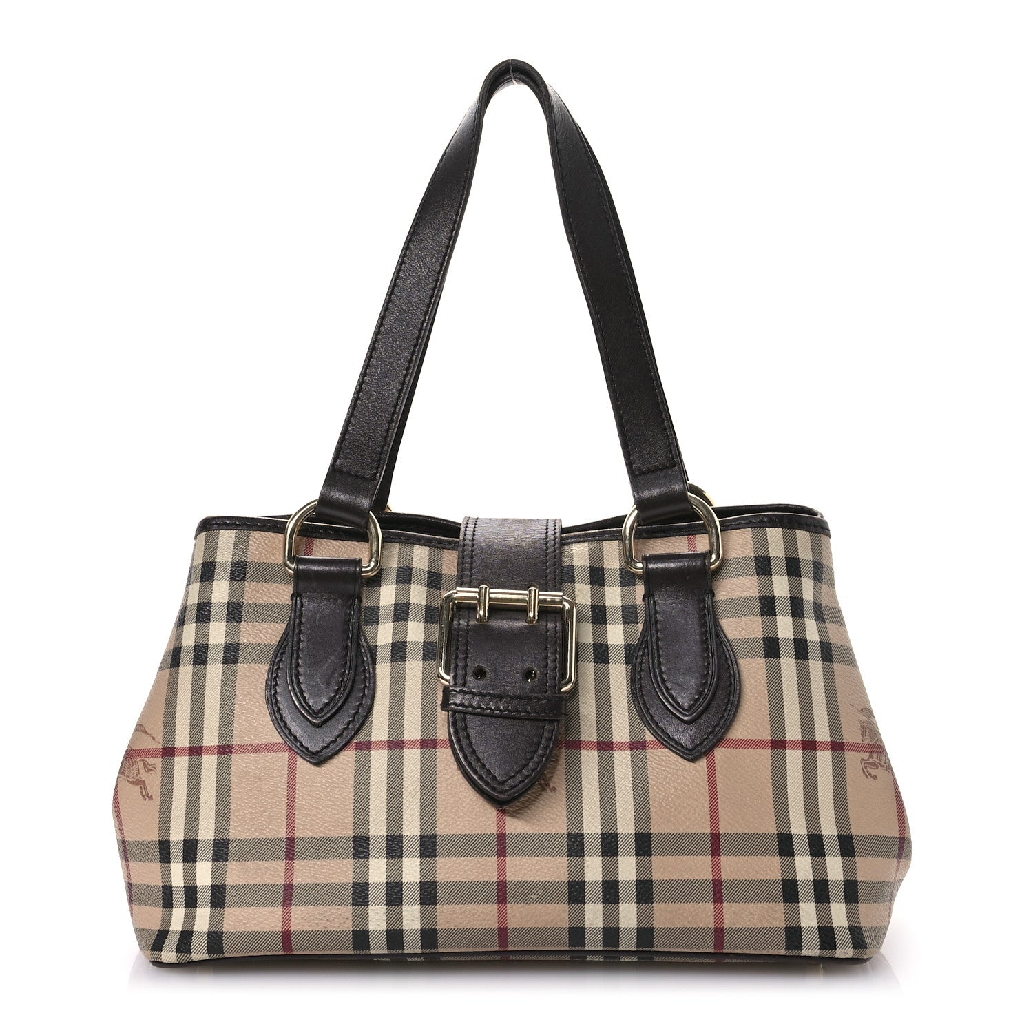 Burberry Haymarket Check Eden Tote Chocolate 1680532 – FASHIONPHILE