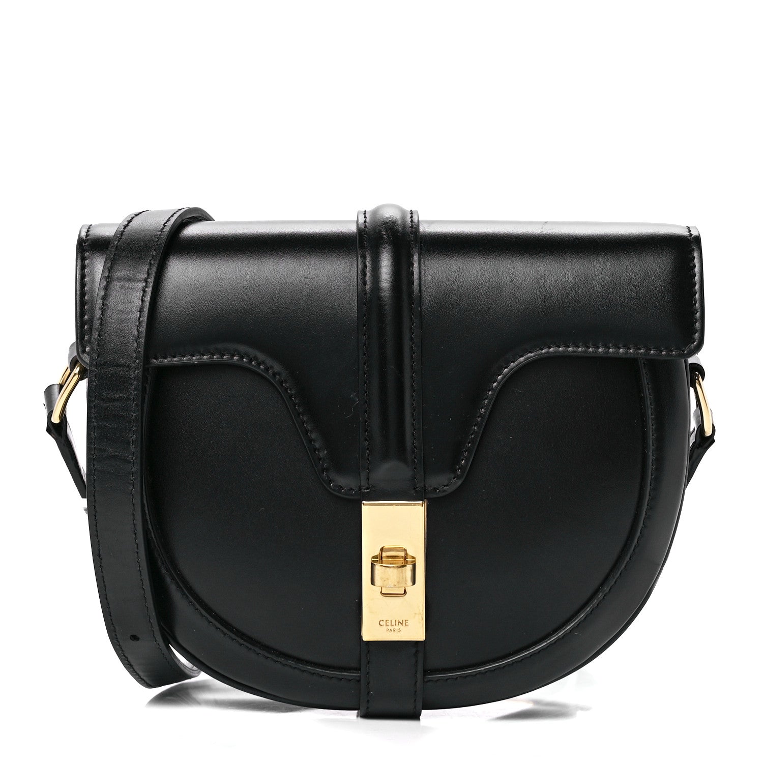 Celine Satinated Calfskin Besace Small 16 Black 1296691 – FASHIONPHILE
