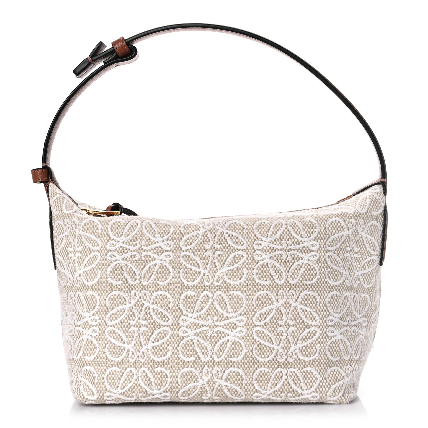 Loewe Jacquard Anagram Calfskin Small Cubi Bag Ecru Tan 1197941 ...