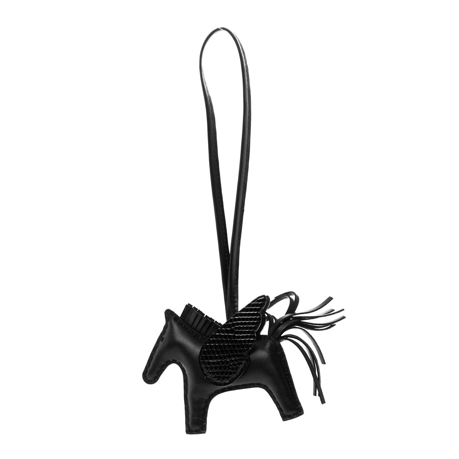 Hermes Milo Lambskin Lizard Touch Grigri Rodeo Pegase Horse Bag Charm ...