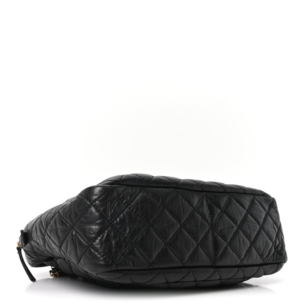 Chanel Aged Calfskin Quilted Large Reissue Camera Case Black 1783106 ...