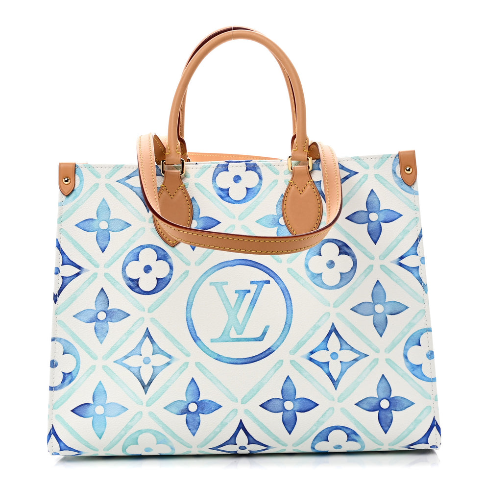 Louis Vuitton Monogram Tiles By The Pool Onthego MM Lagoon Blue 1839093 ...