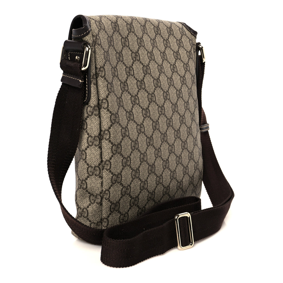 Gucci GG Plus Monogram Small Flap Messenger Bag Beige Dark Brown ...