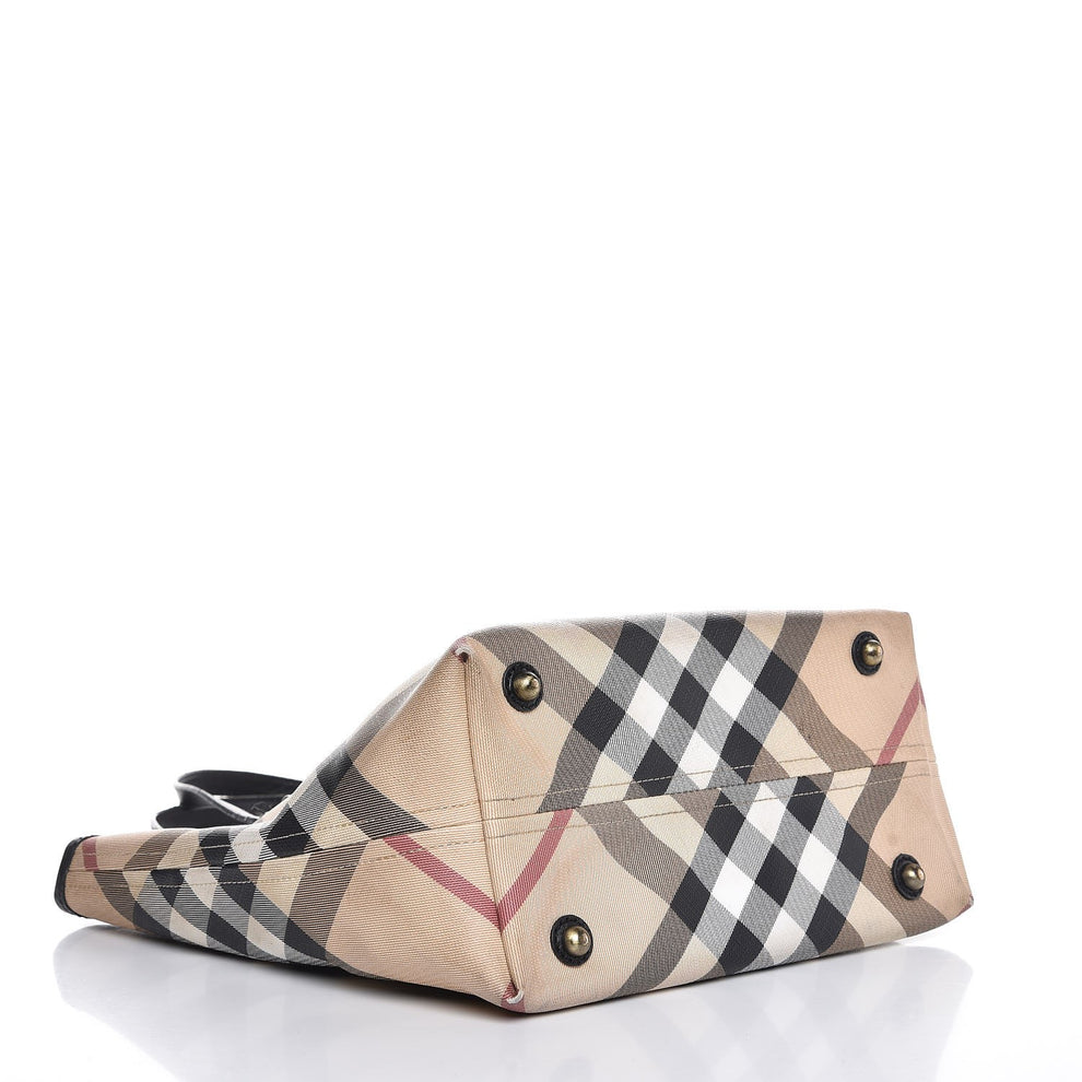 Burberry Nova Check Tote Black 291598 – FASHIONPHILE