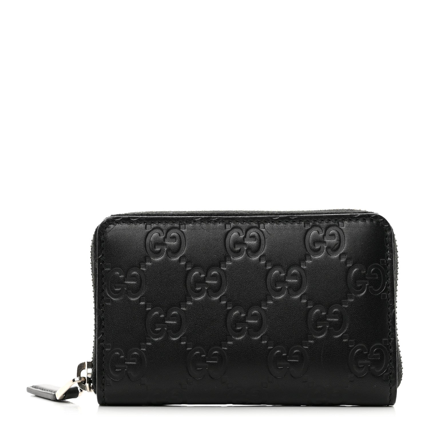 Gucci Guccissima Zip Around Card Case Black 1359104 – FASHIONPHILE
