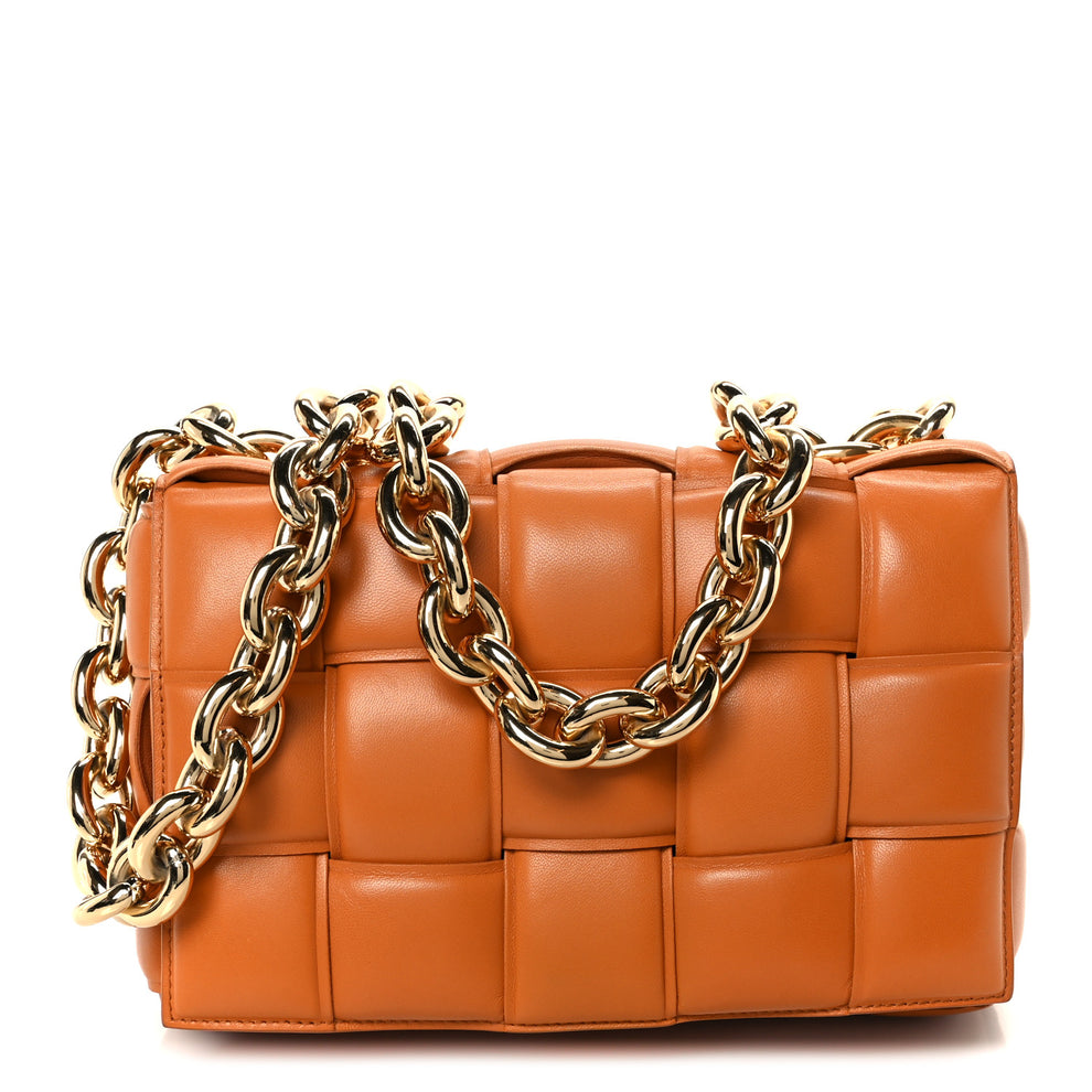 Bottega Veneta Lambskin Maxi Intreccio Padded Chain Cassette Crossbody ...