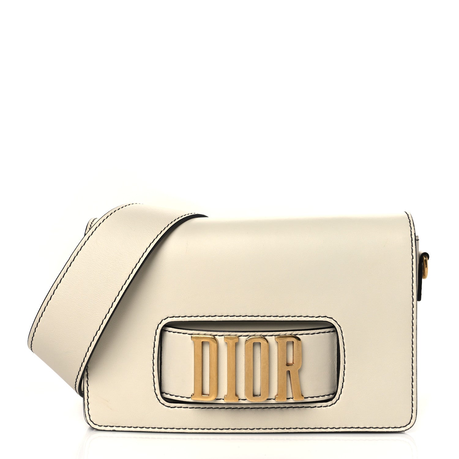 Christian Dior Smooth Calfskin Dio(r)evolution Flap Bag Off White ...