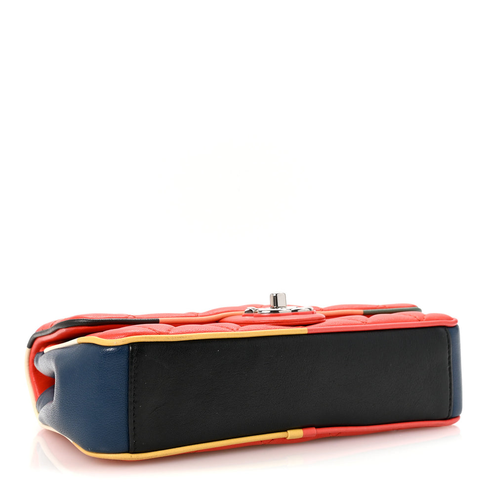 Chanel Lambskin Plexiglass Quilted Small Cuba Color Flap Red Multicolor ...