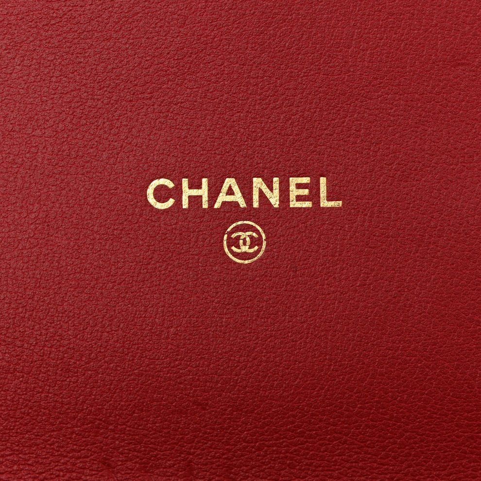 Chanel Patent Quilted Chain Around Heart Wallet On Chain WOC Red ...