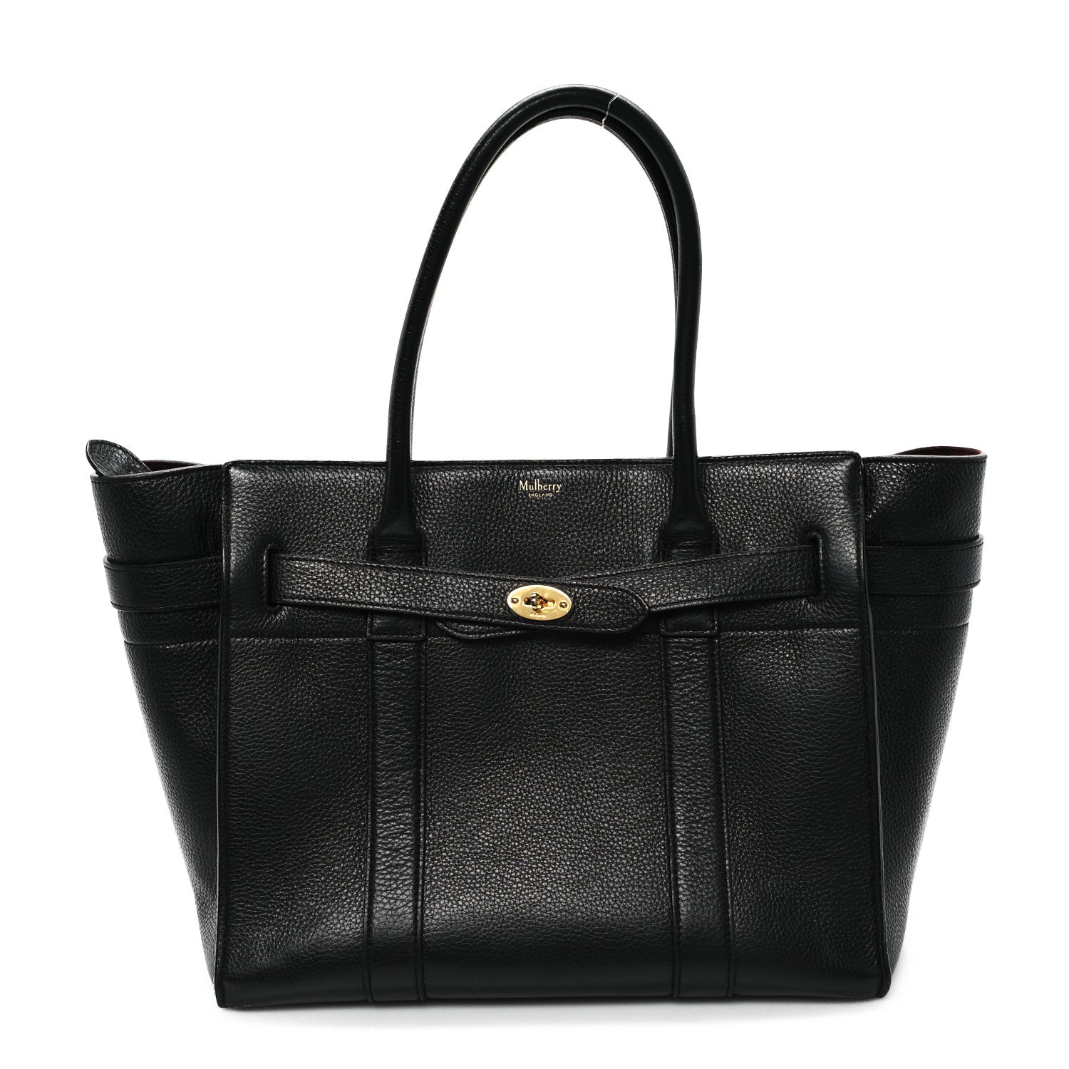 Mulberry Classic Grain Bayswater Zip Tote Black 1657842 – FASHIONPHILE