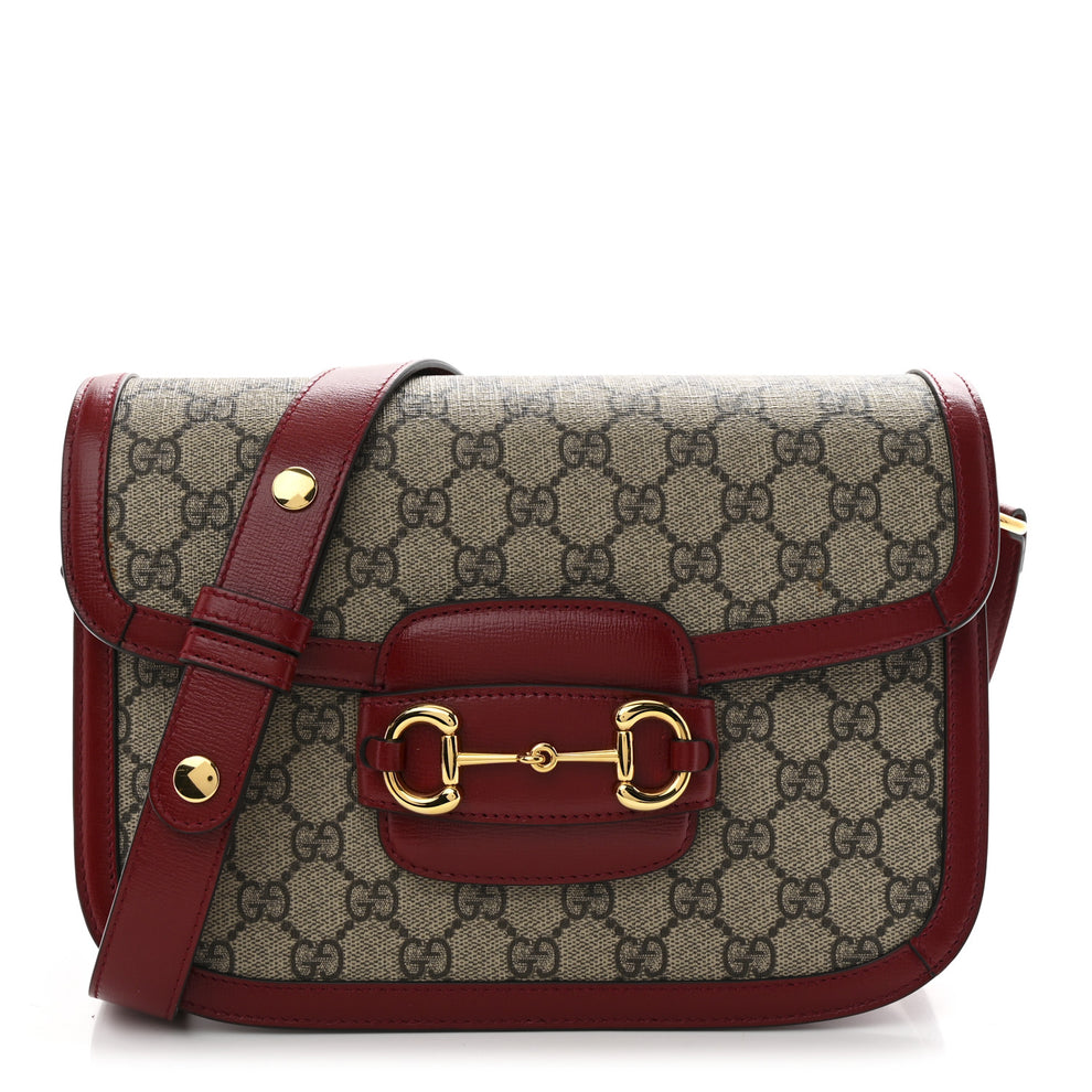Gucci GG Supreme Monogram Azalea Calfskin Horsebit 1955 Shoulder Bag ...