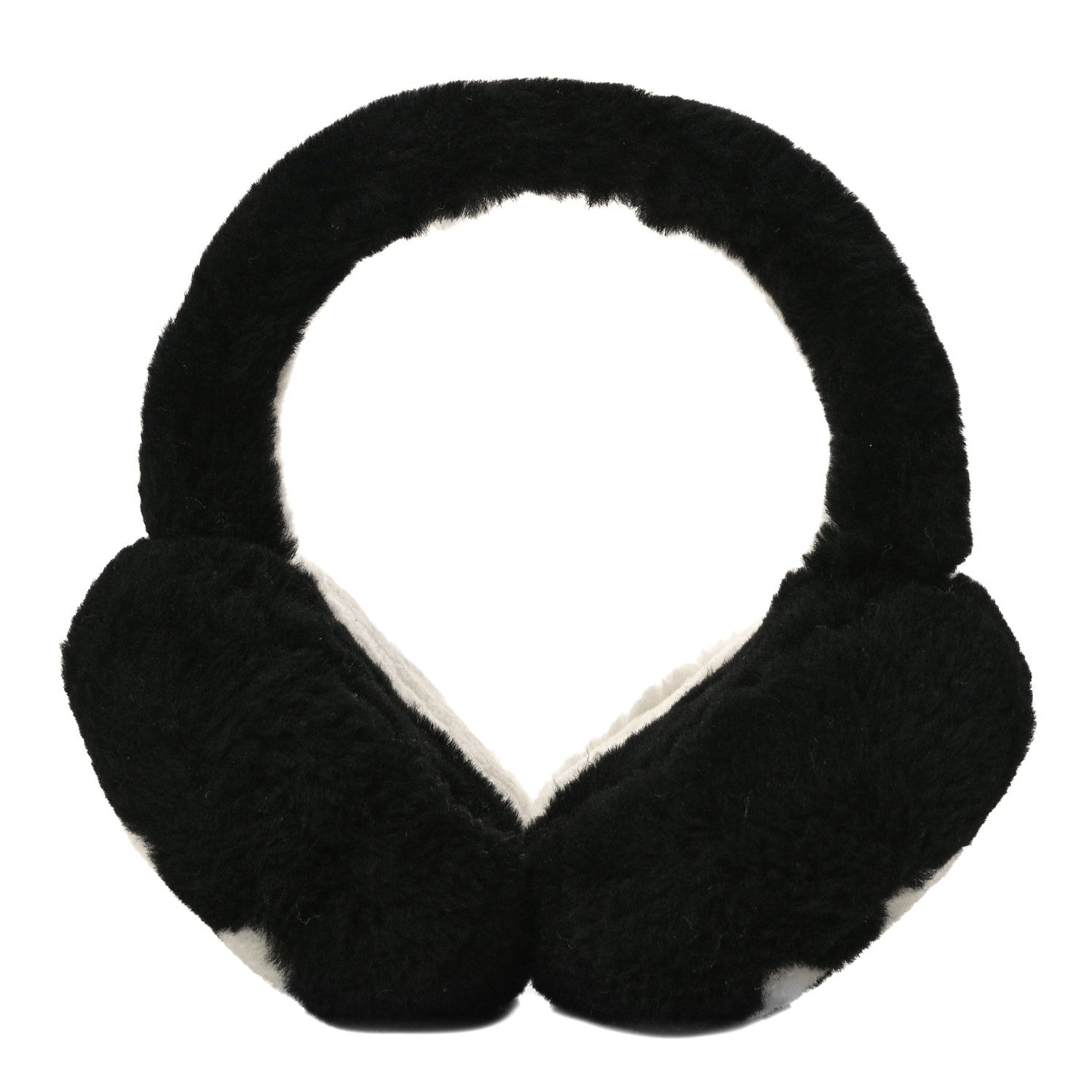 Chanel Shearling CC Ear Muffs Black White 946881 – FASHIONPHILE