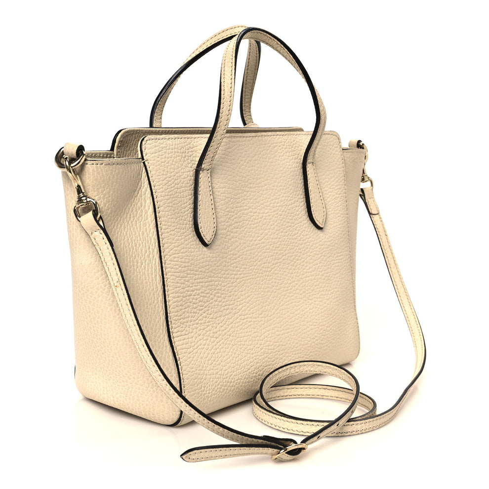 Gucci Dollar Calfskin Mini Swing Top Handle Bag Mystic White 1800650 ...