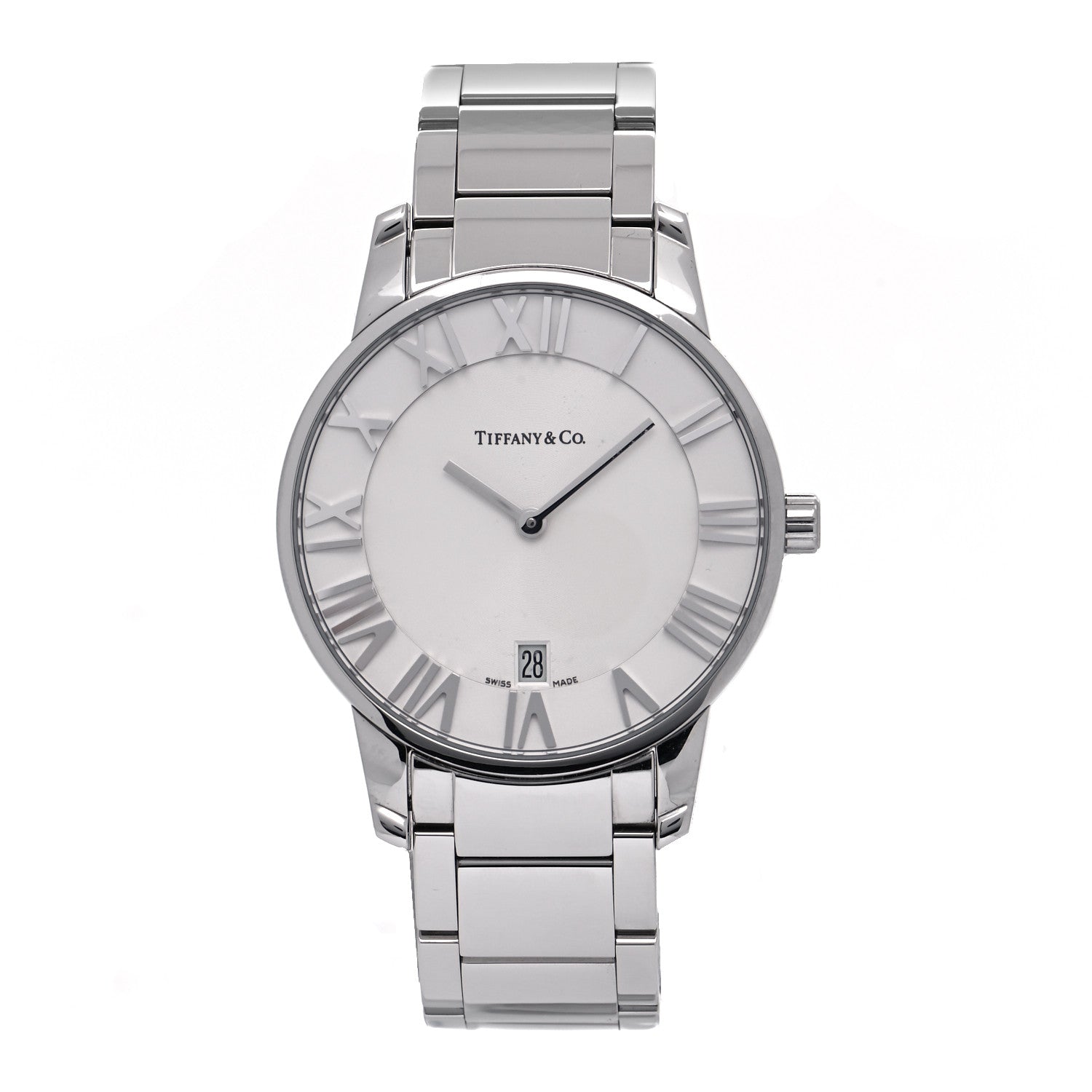 Tiffany Stainless Steel 37mm Atlas 2-Hand Quartz Watch 827405 ...