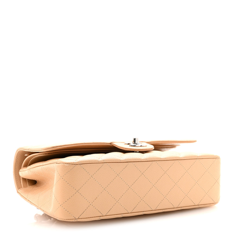 Chanel Caviar Quilted Medium Double Flap Beige 1832904 – FASHIONPHILE