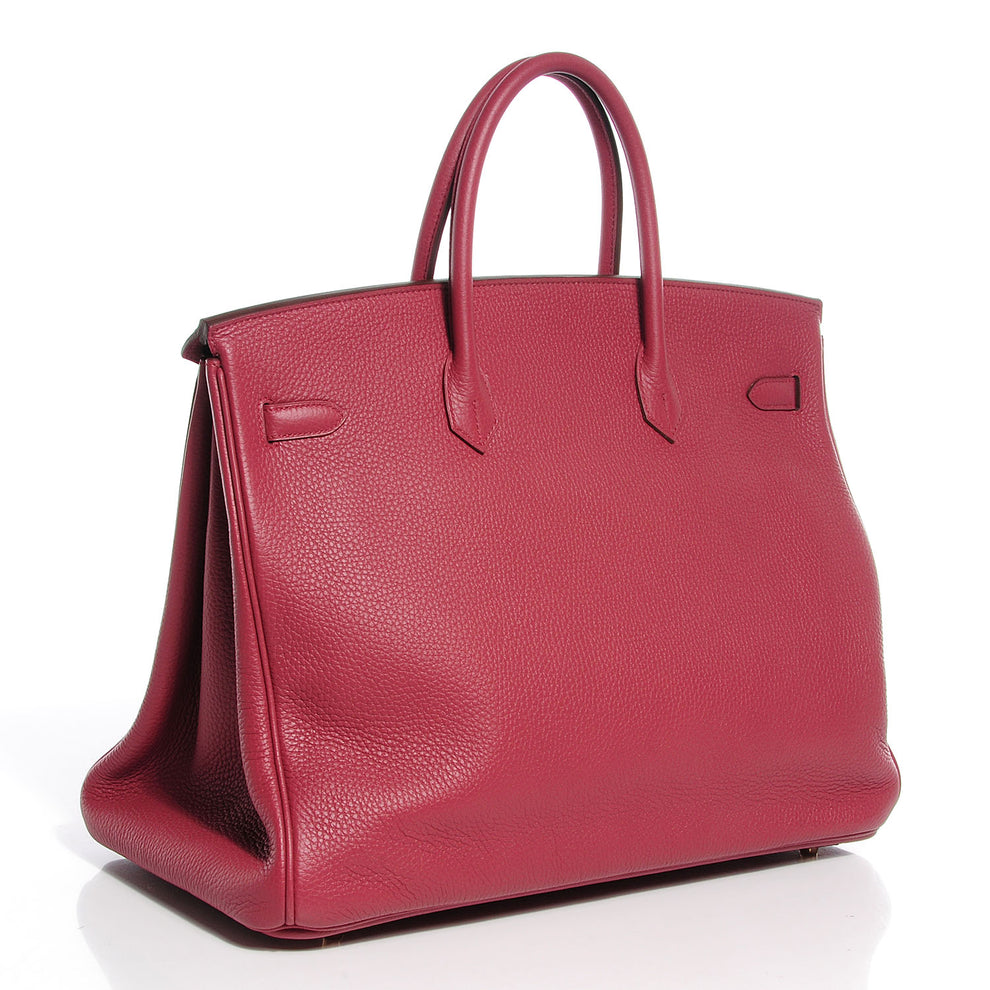Hermes Taurillon Clemence Birkin 40 Bois de Rose 89932 – FASHIONPHILE