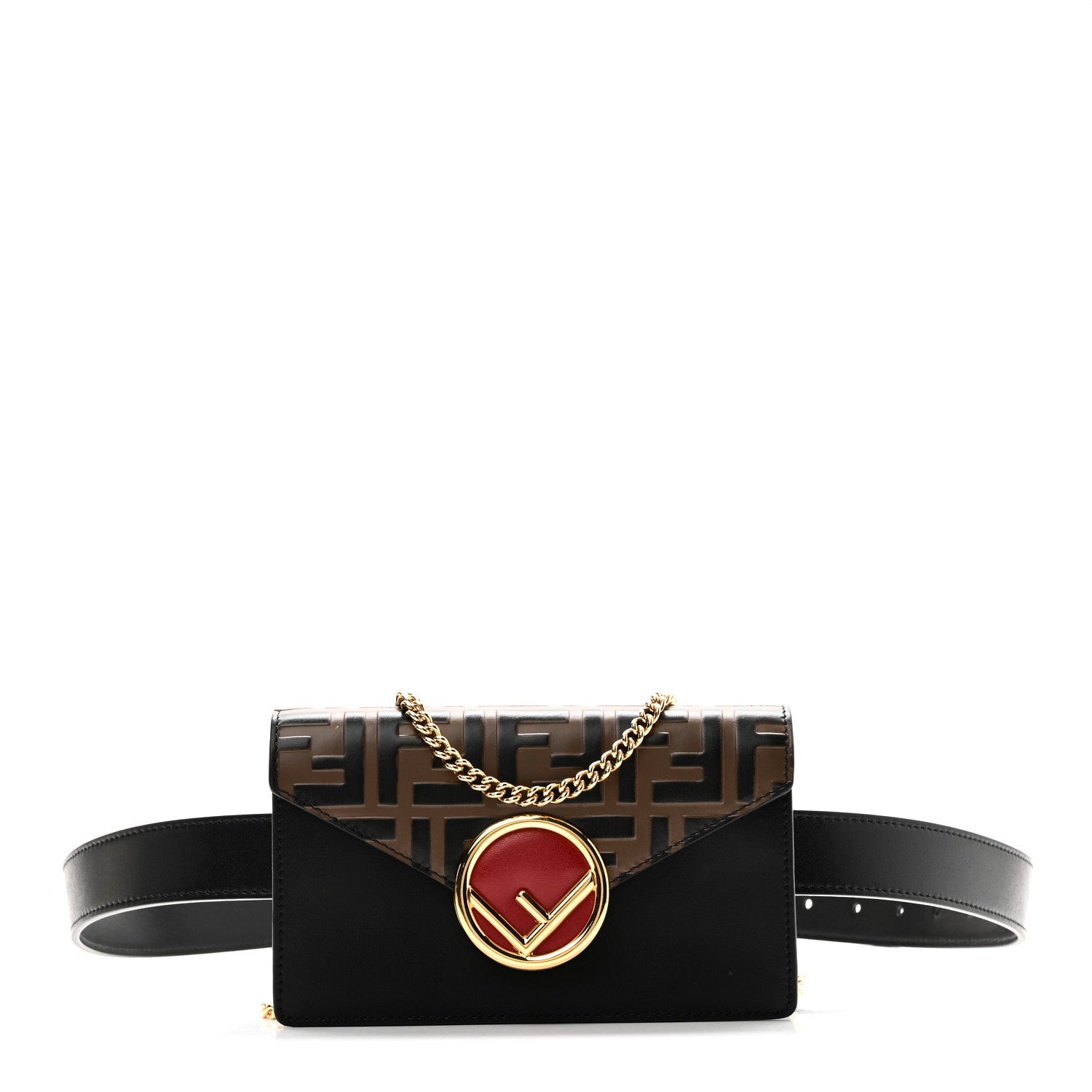 Fendi Vitello Liberty F is Fendi Bi-Color FF 1974 Embossed Envelope ...