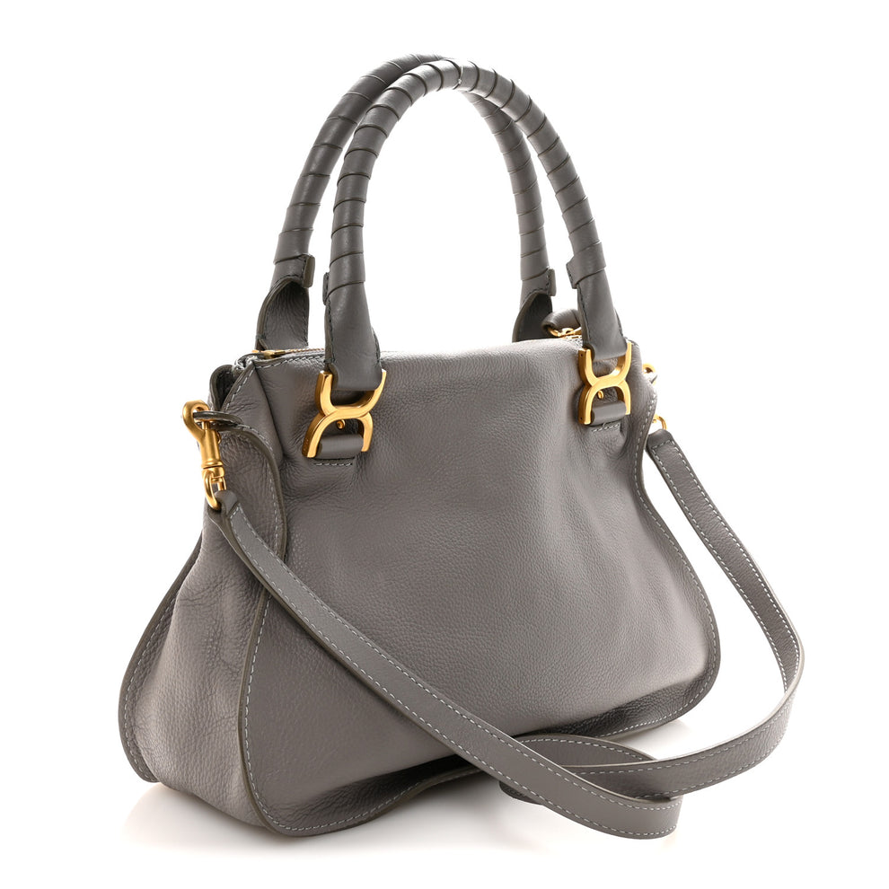 Chloe Calfskin Medium Marcie Satchel Cashmere Grey 1870489 – FASHIONPHILE