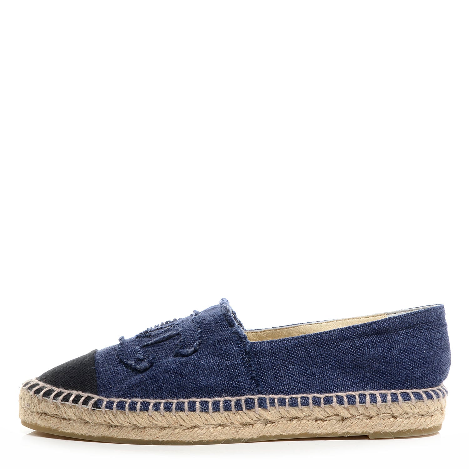 Chanel Denim Canvas Espadrilles 41 Blue Noir 75427 – FASHIONPHILE
