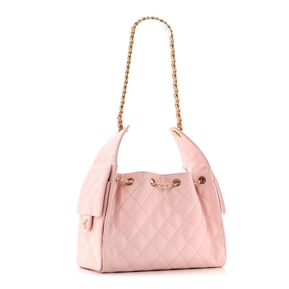 Chanel Caviar Quilted Small Chanel 25 Handbag Light Pink 1801093 ...