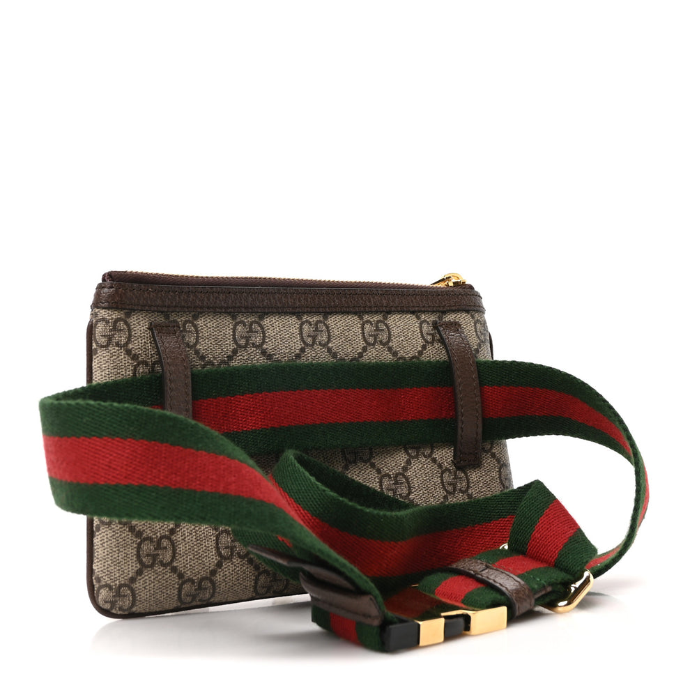 Gucci GG Supreme Monogram Web Ophidia Utility Belt Bag 85 34 Beige ...