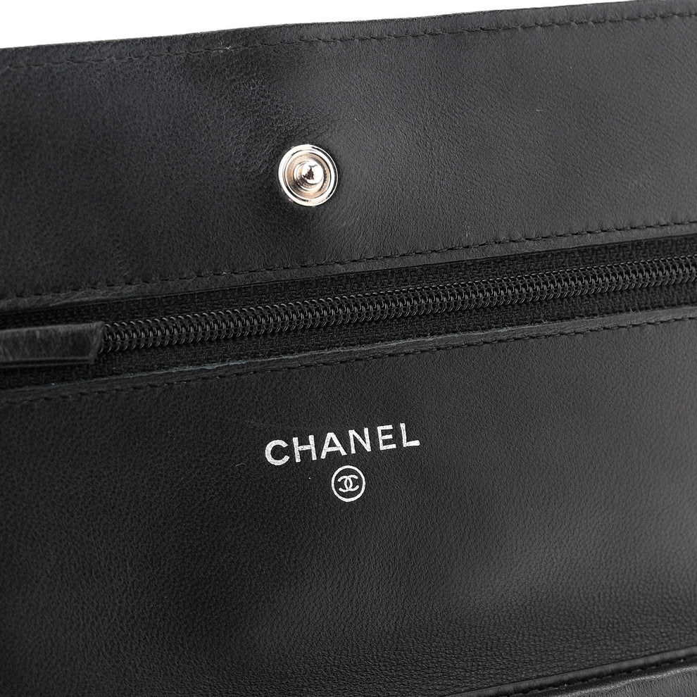Chanel Lambskin Quilted Wallet On Chain WOC Black 1868835 – FASHIONPHILE