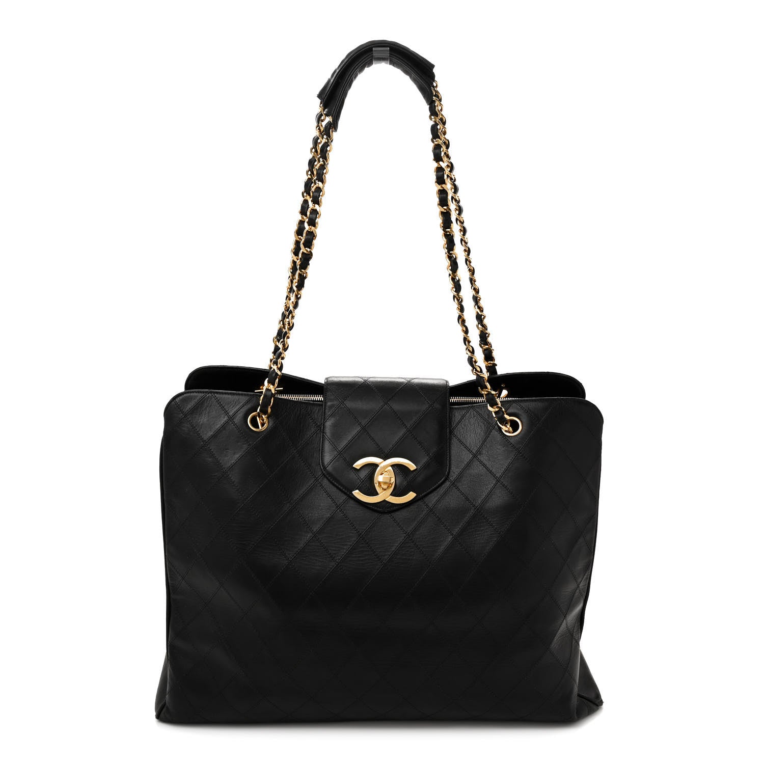Chanel Calfskin Stitched XL Weekender Black 1524070 – FASHIONPHILE
