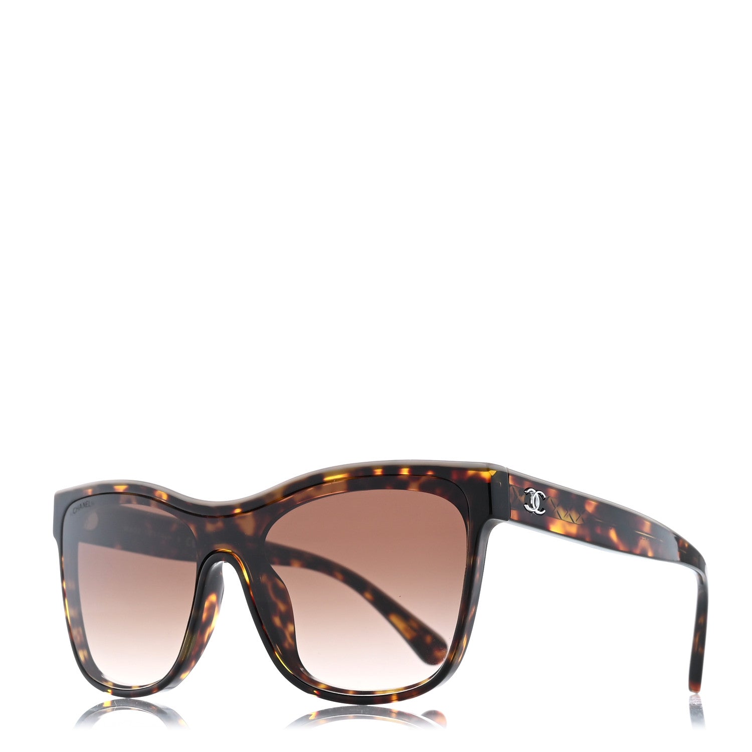 Chanel Acetate Logo Shield Sunglasses 5418-A Tortoise 1161952 ...