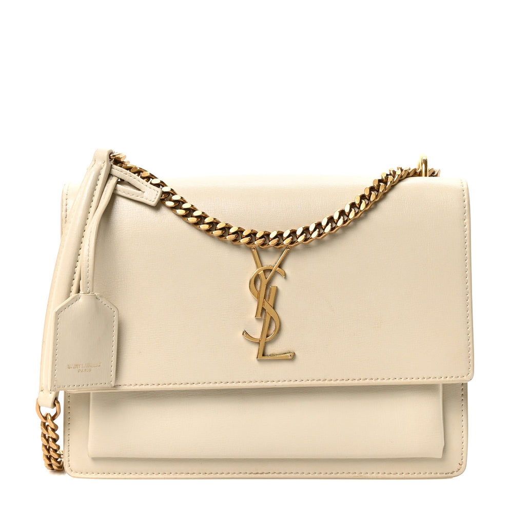 Saint Laurent Calfskin Medium Monogram Sunset Crema Soft 1803478 ...