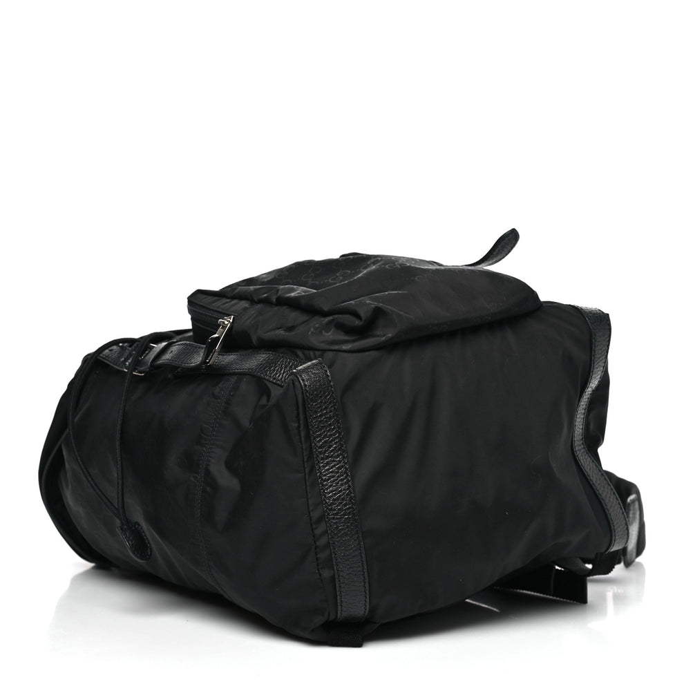 Gucci Nylon Monogram Medium Light Double Buckle Backpack Black 1795205 ...