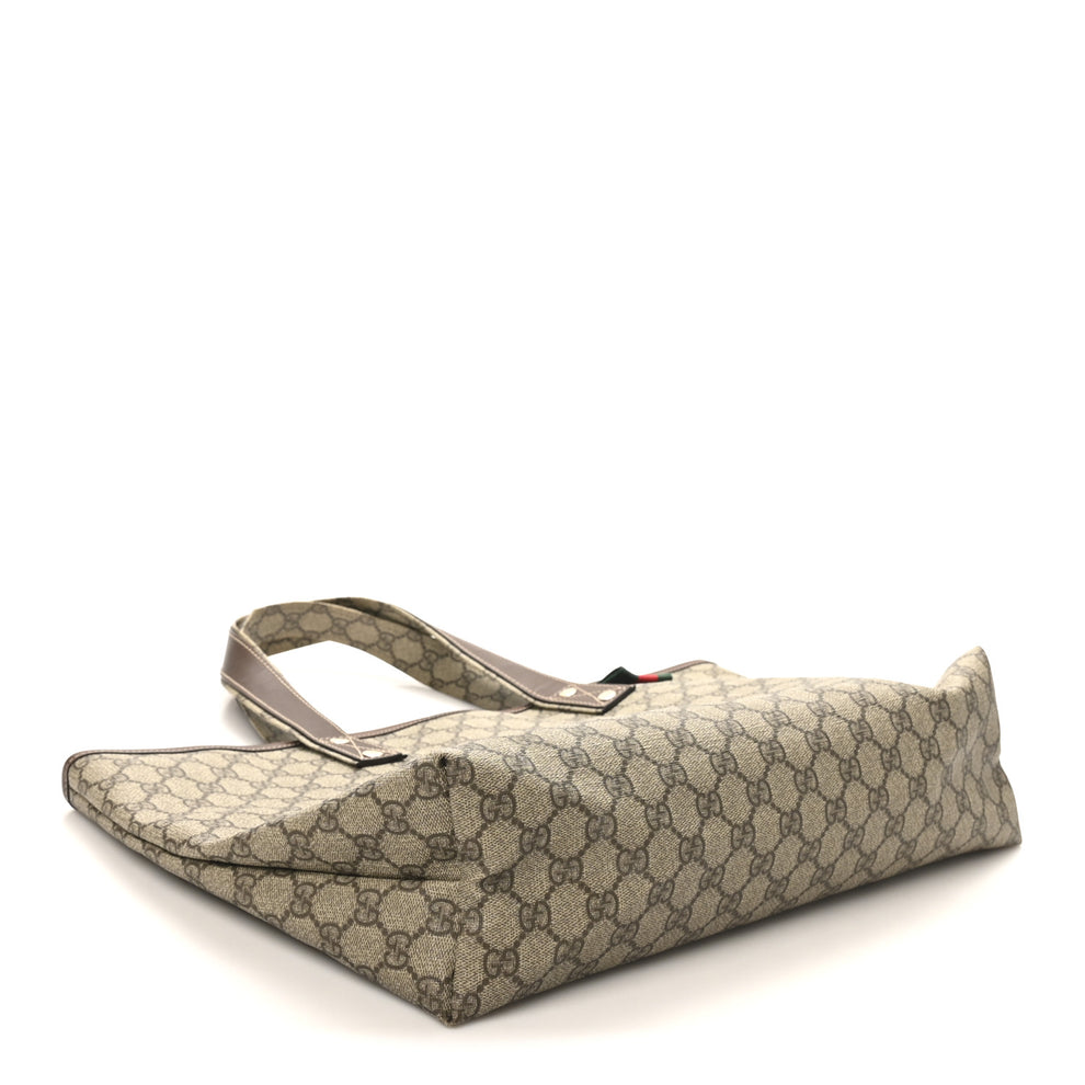 Gucci GG Plus Monogram Medium Signature Web Loop Tote Brown 1806319 ...