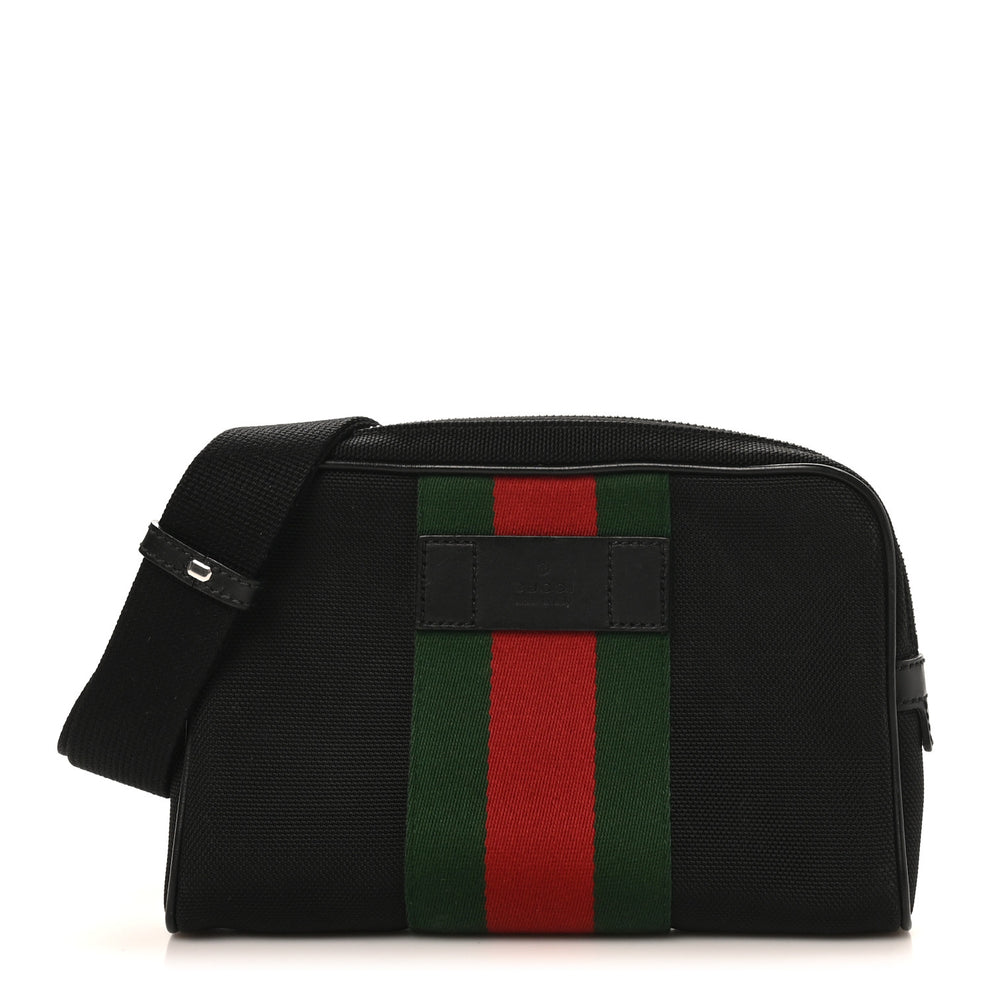 Gucci Canvas Web Slim Belt Bag Black 1874489 – FASHIONPHILE