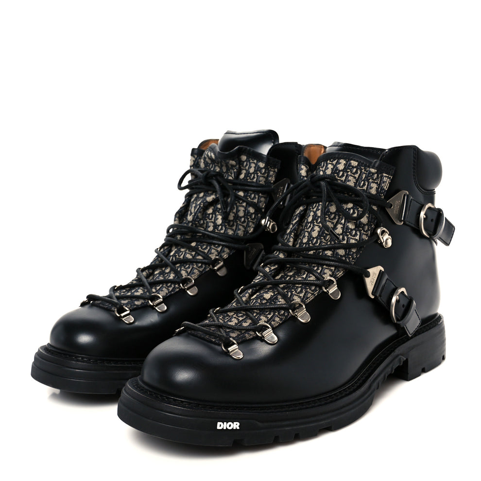 Christian Dior Oblique Calfskin Mens Explorer II Buckle Hiking Boots 45 ...