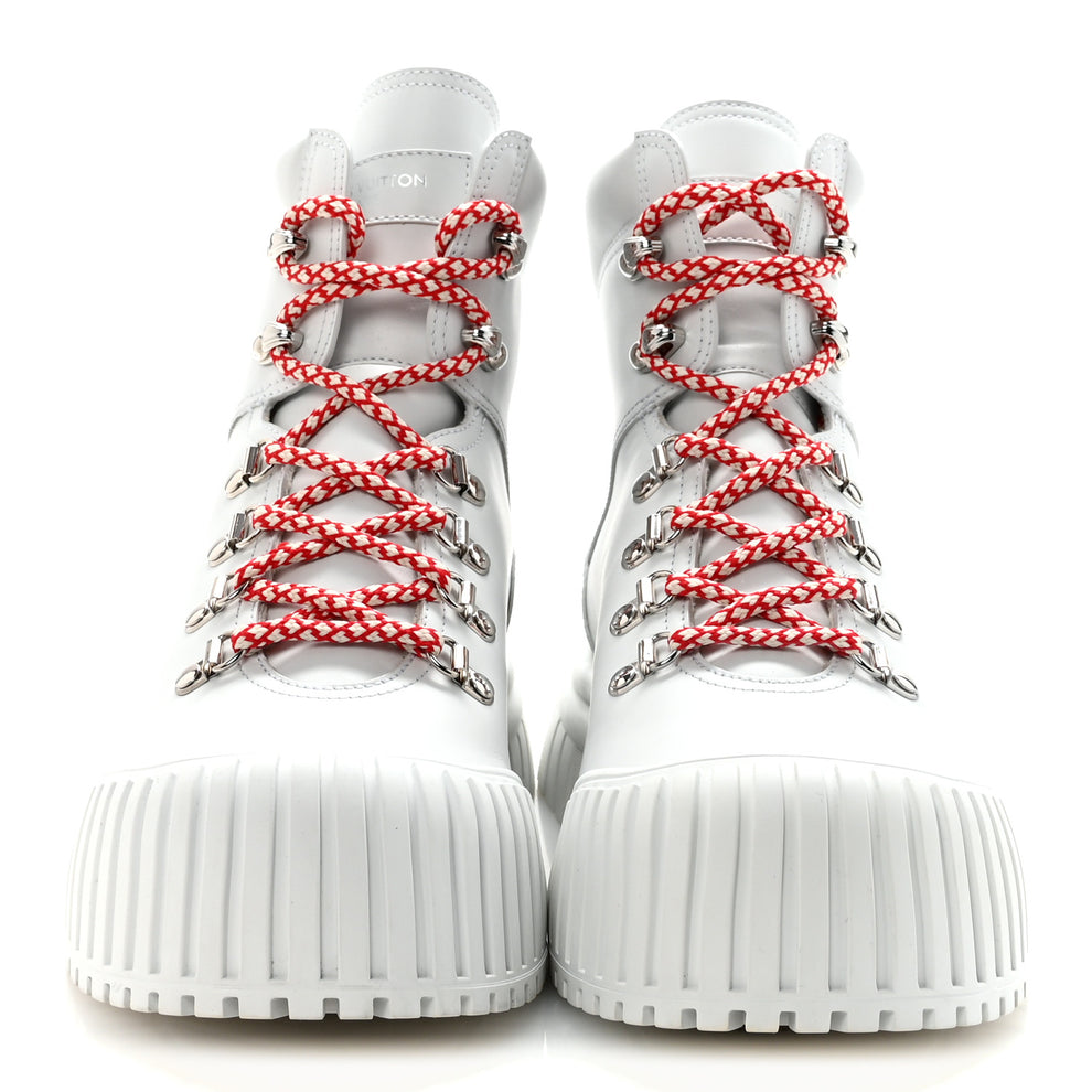 Louis Vuitton Calfskin Ruby Flat Ranger Boots 38 White 1826244 ...