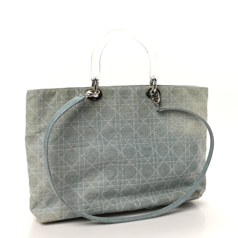Christian Dior Denim Cannage Lady Dior Light Blue 1784306 – FASHIONPHILE