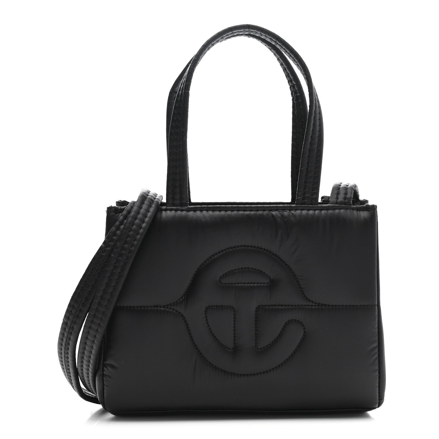 Telfar Nylon Small Puff Shopping Bag Black 1767427 – FASHIONPHILE