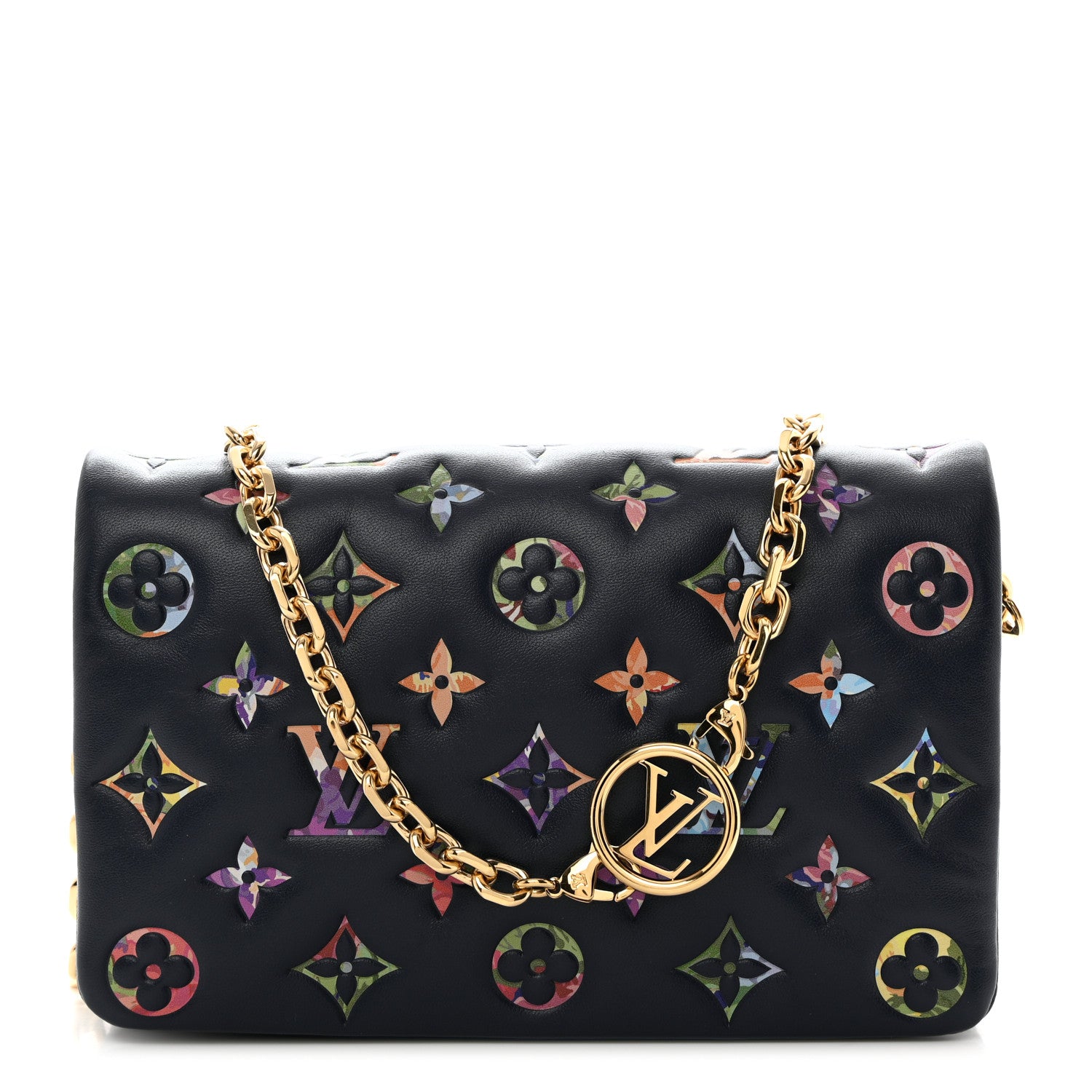 Louis Vuitton Lambskin Embossed Monogram LV Garden Pochette Coussin ...