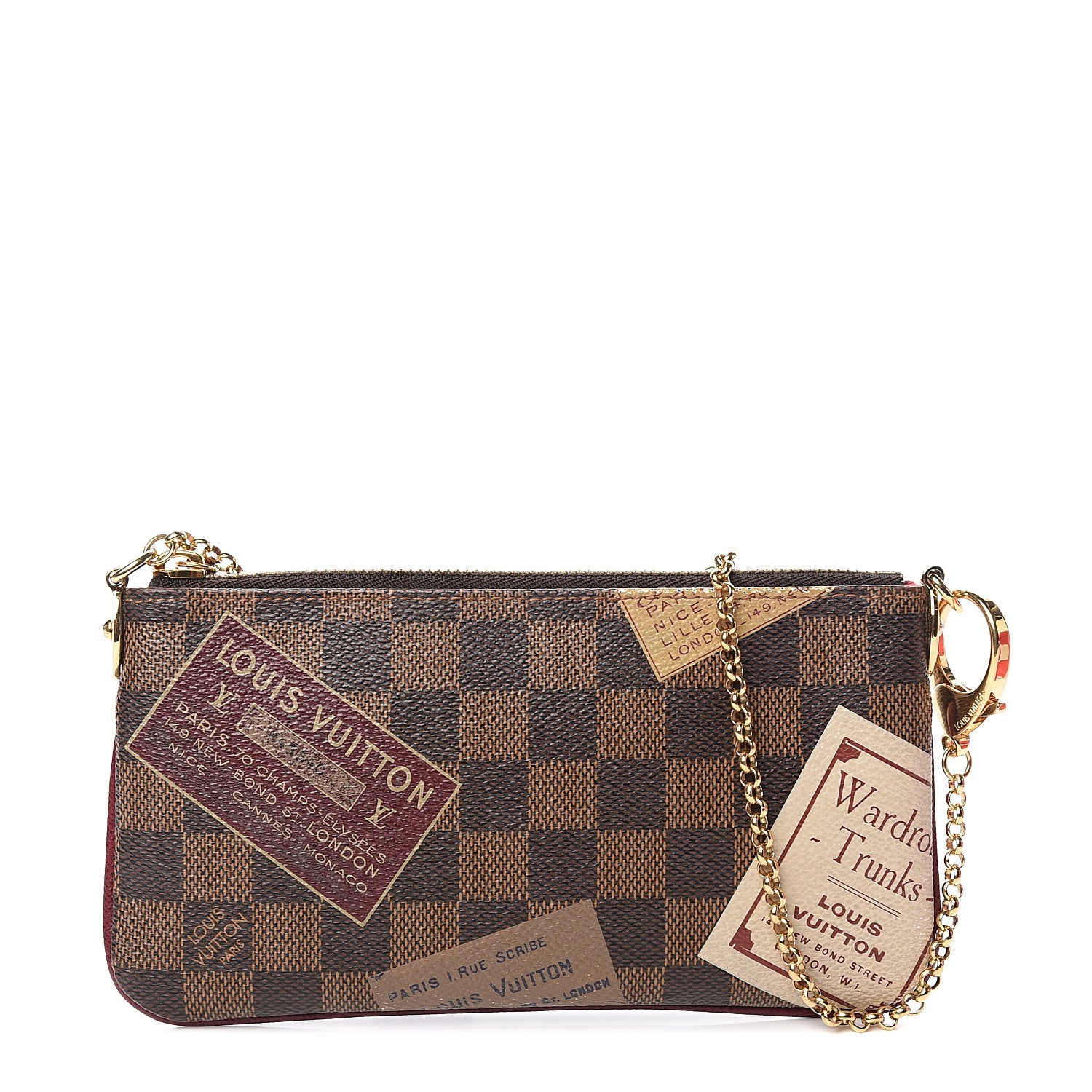 Louis Vuitton Damier Ebene Trunks Labels Pochette Milla MM 535610 ...