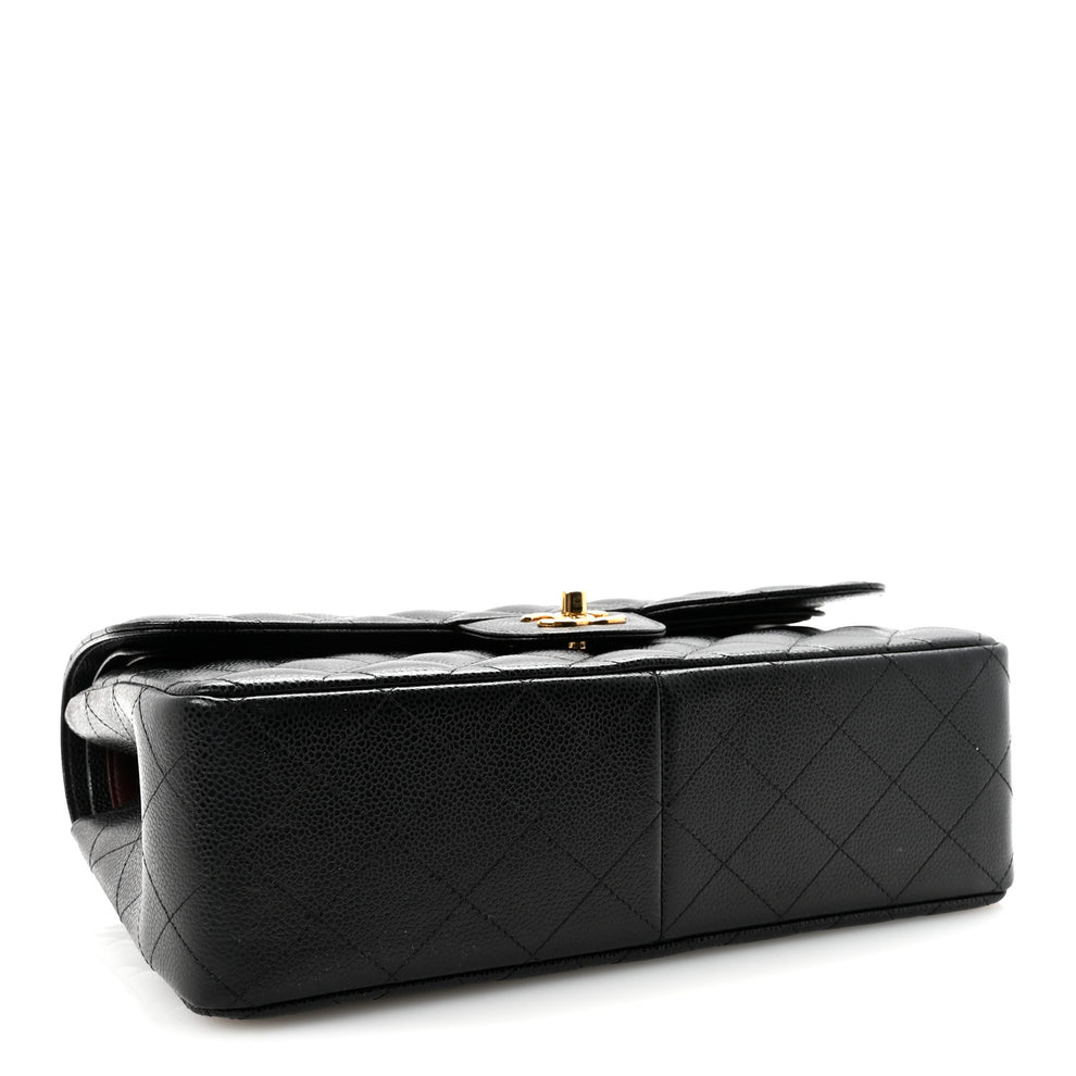 Chanel Caviar Quilted Jumbo Double Flap Black 1793298 – FASHIONPHILE