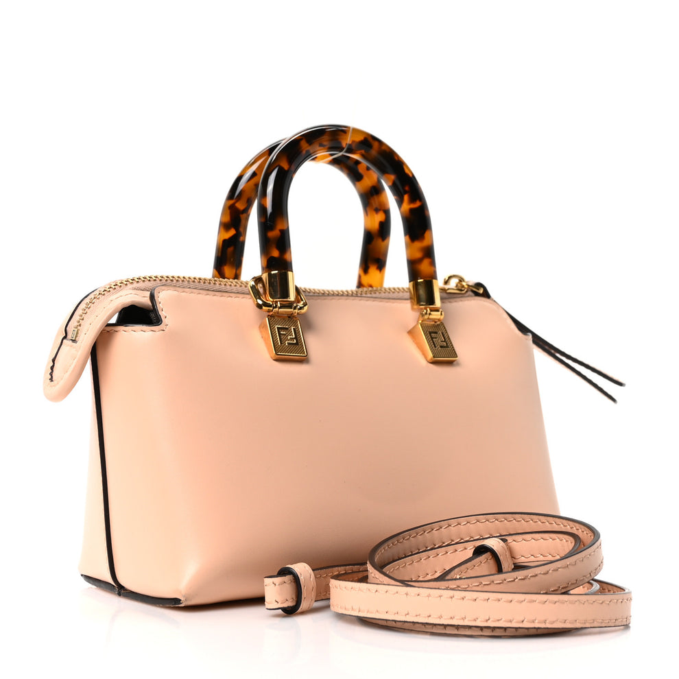 Fendi Vitello King Plexiglass Logo Embossed Mini By The Way Top Handle ...