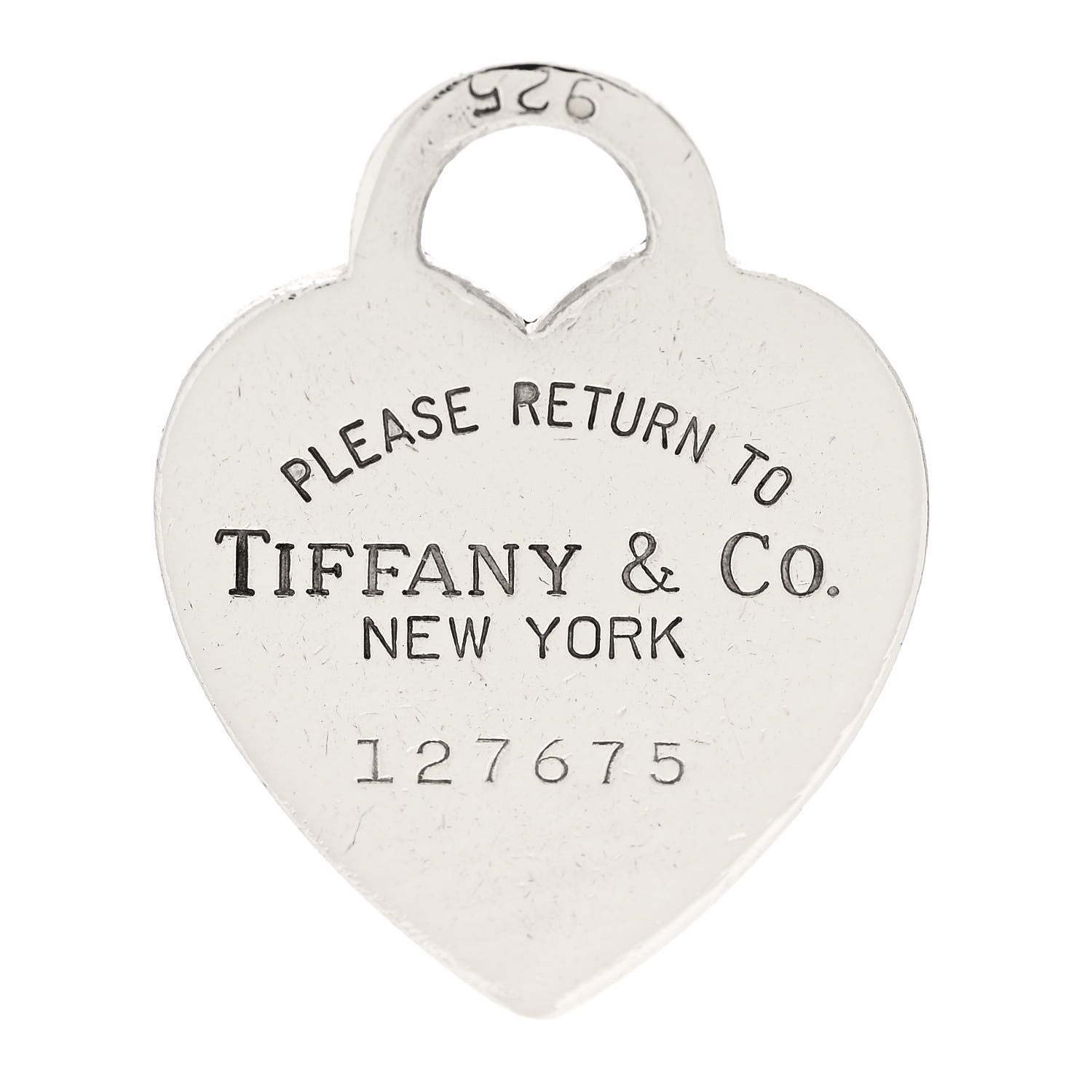 Tiffany Sterling Silver Large Return to Tiffany Heart Tag Charm 1370309 ...