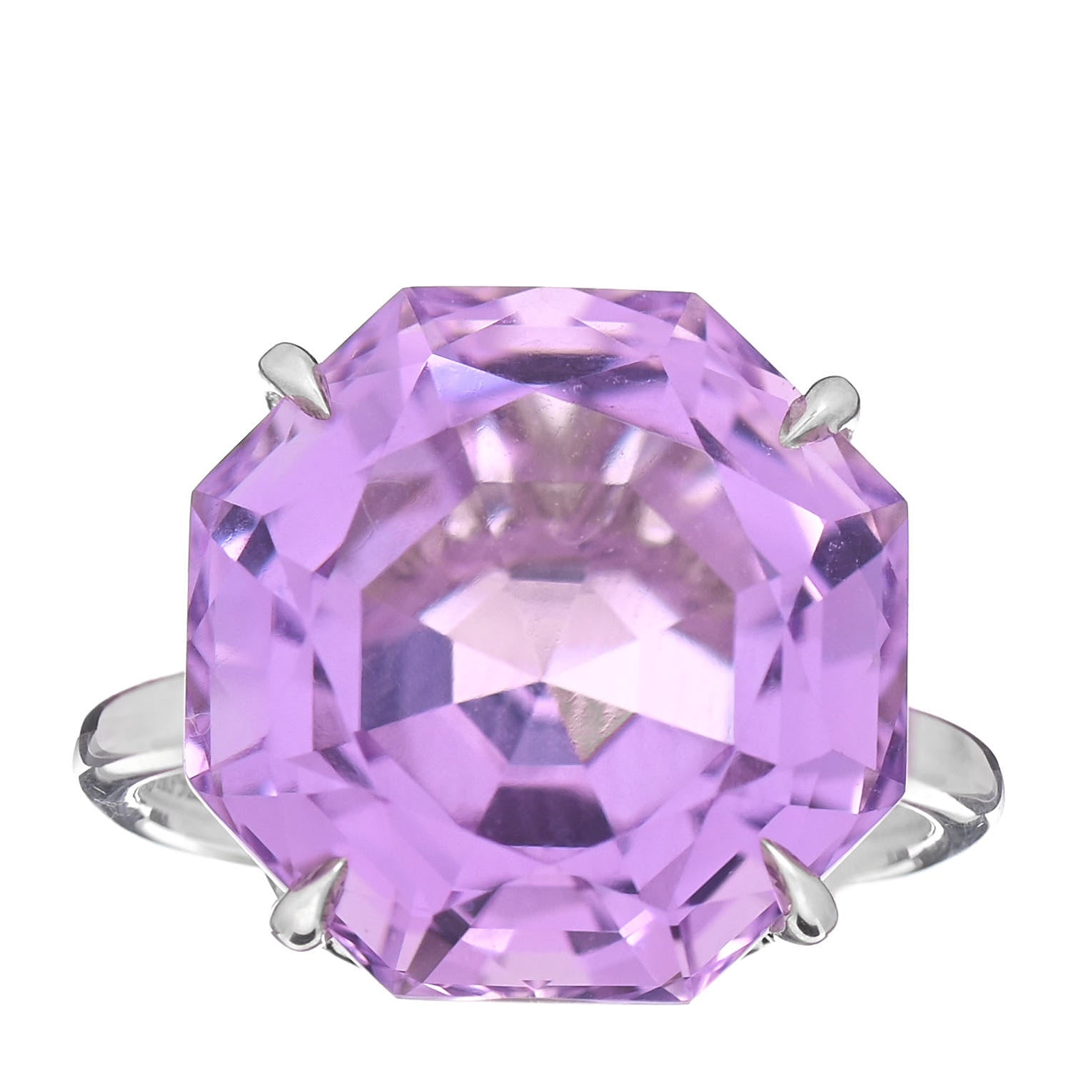 Tiffany Sterling Silver Amethyst Sparklers Octagonal Cocktail Ring 47 4 ...