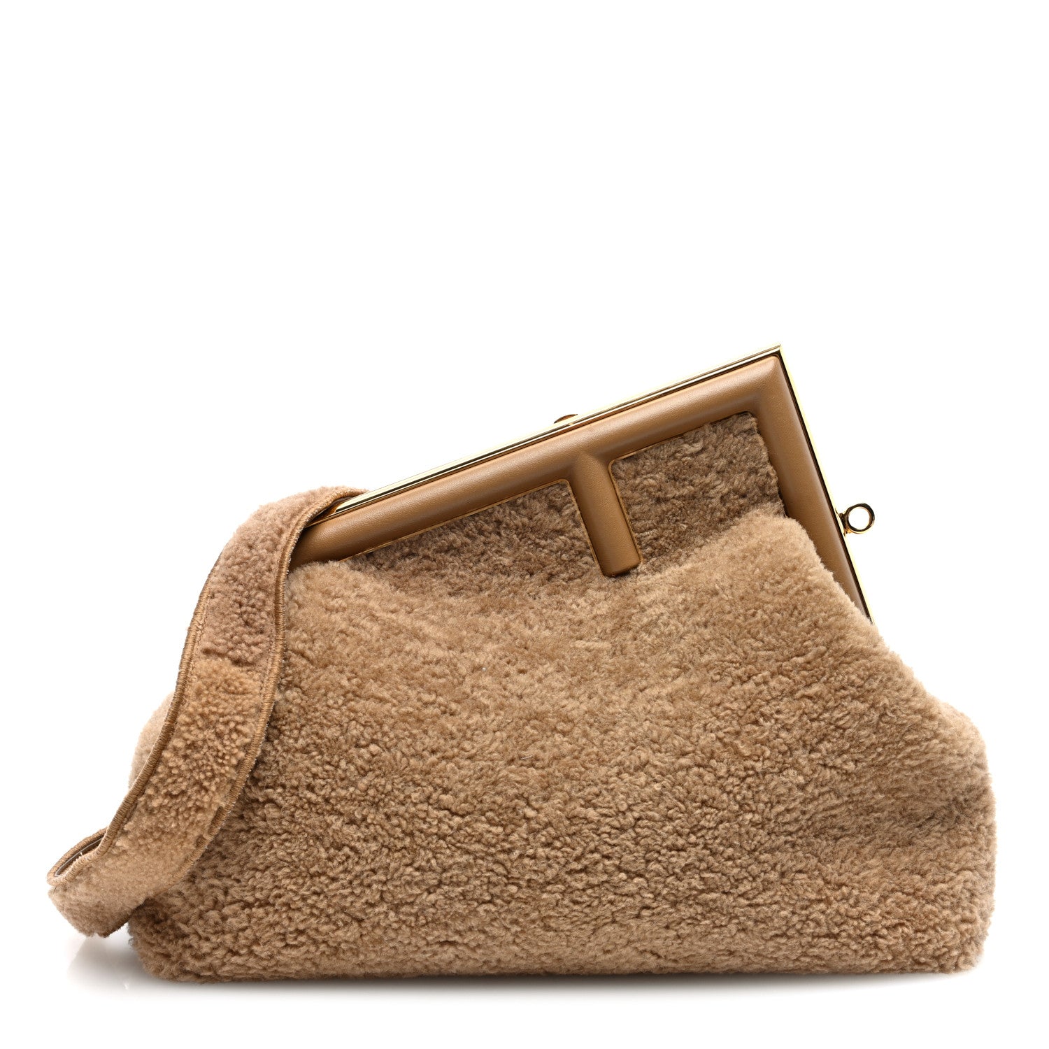 Fendi Shearling Medium Fendi First Camel 1597426 – FASHIONPHILE